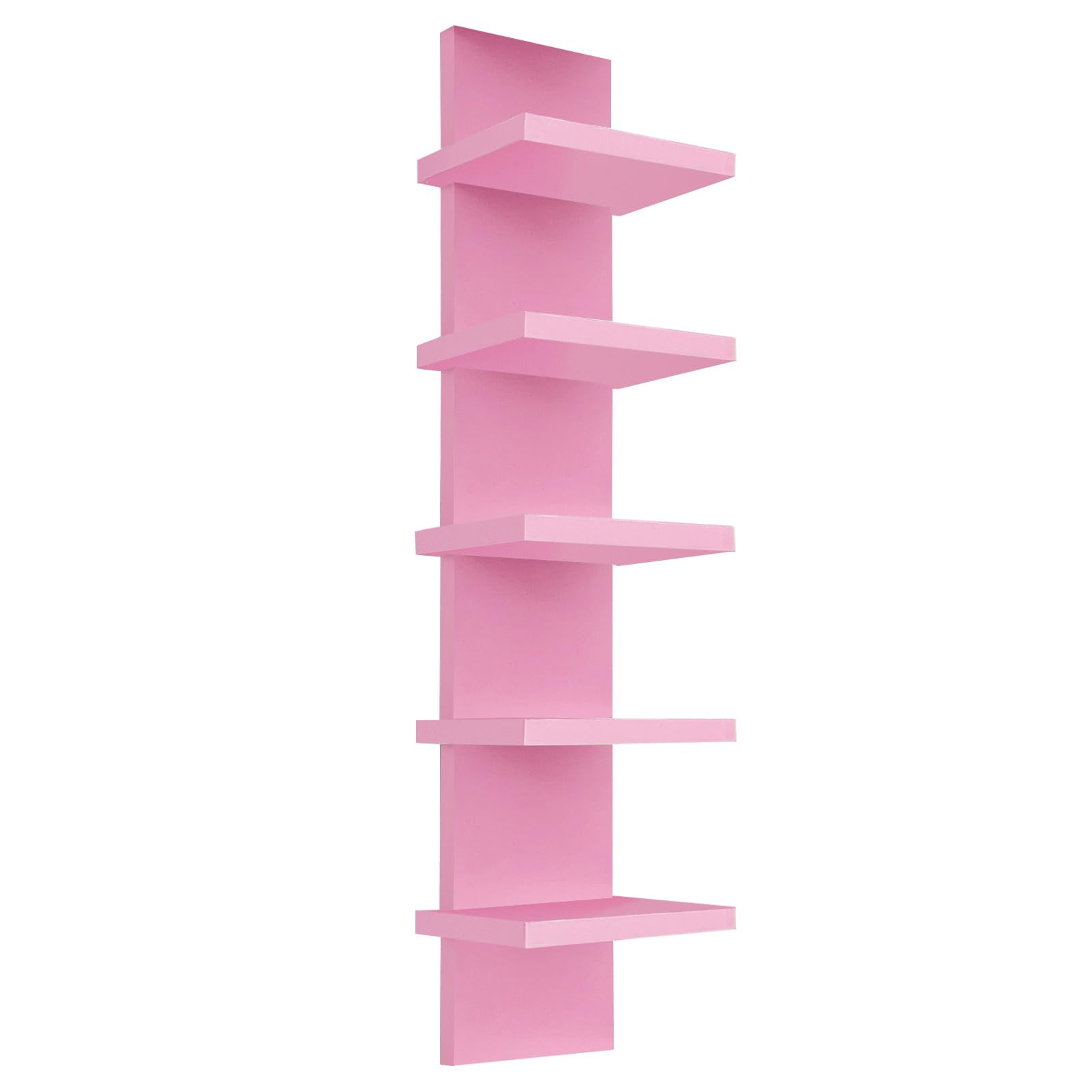 YEXEXINM 5 Tier Wall Shelf Unit - Narrow Smooth Finish - Vertical ...