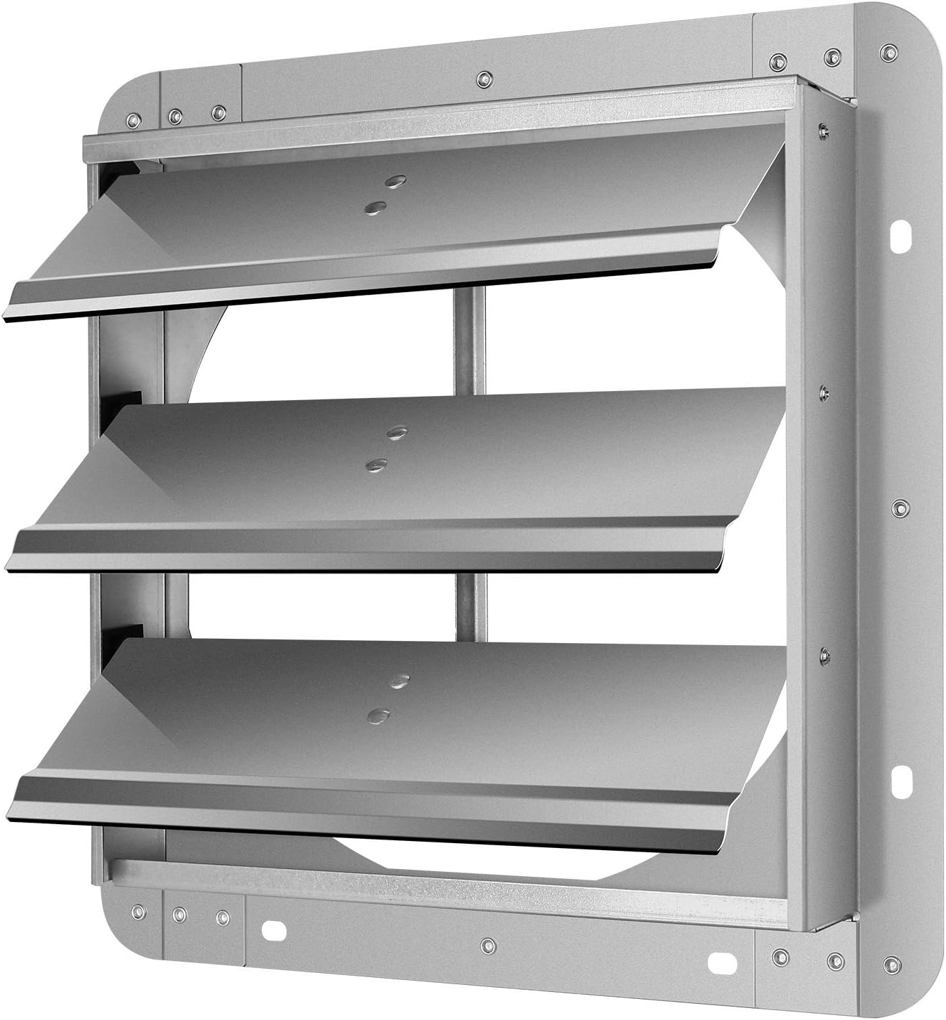 YEXJ 12-Inch Square Aluminum Automatic Gravity Shutter Louver Vent ...