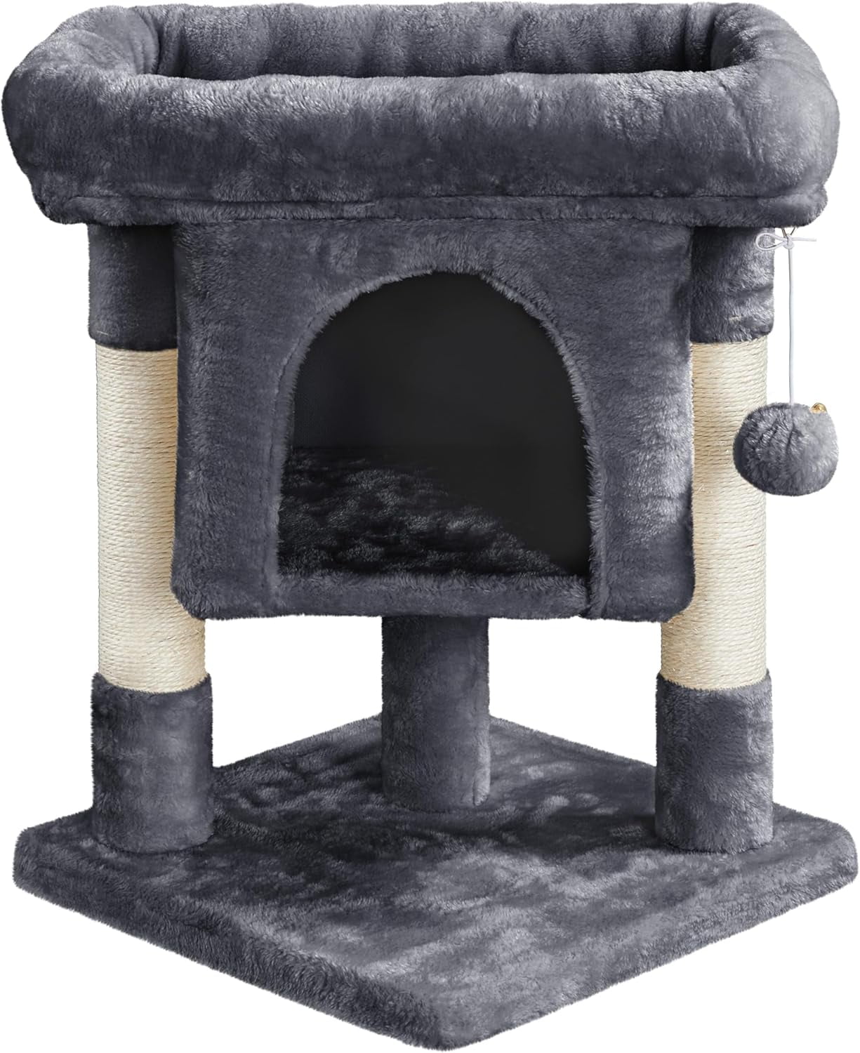YEXJ Cat Scratching Posts with Bed, 23.5 Inches Cat Kitten Scratcher ...