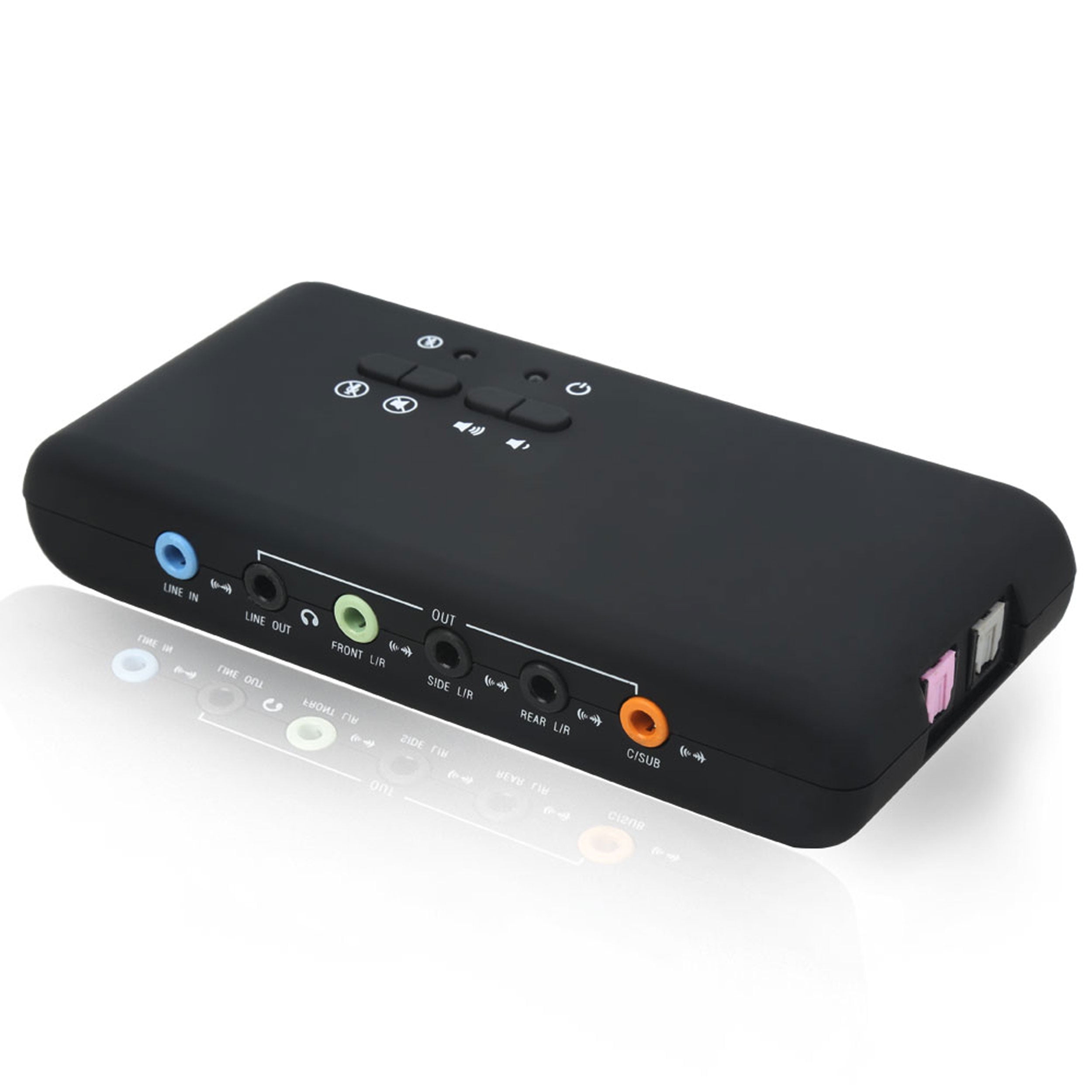 YEY 7.1 USB 3.5MM Sound Card I/O 48KHz Sample Rate 8CH DAC and 2CH ADC via S/PDIF Input and ...