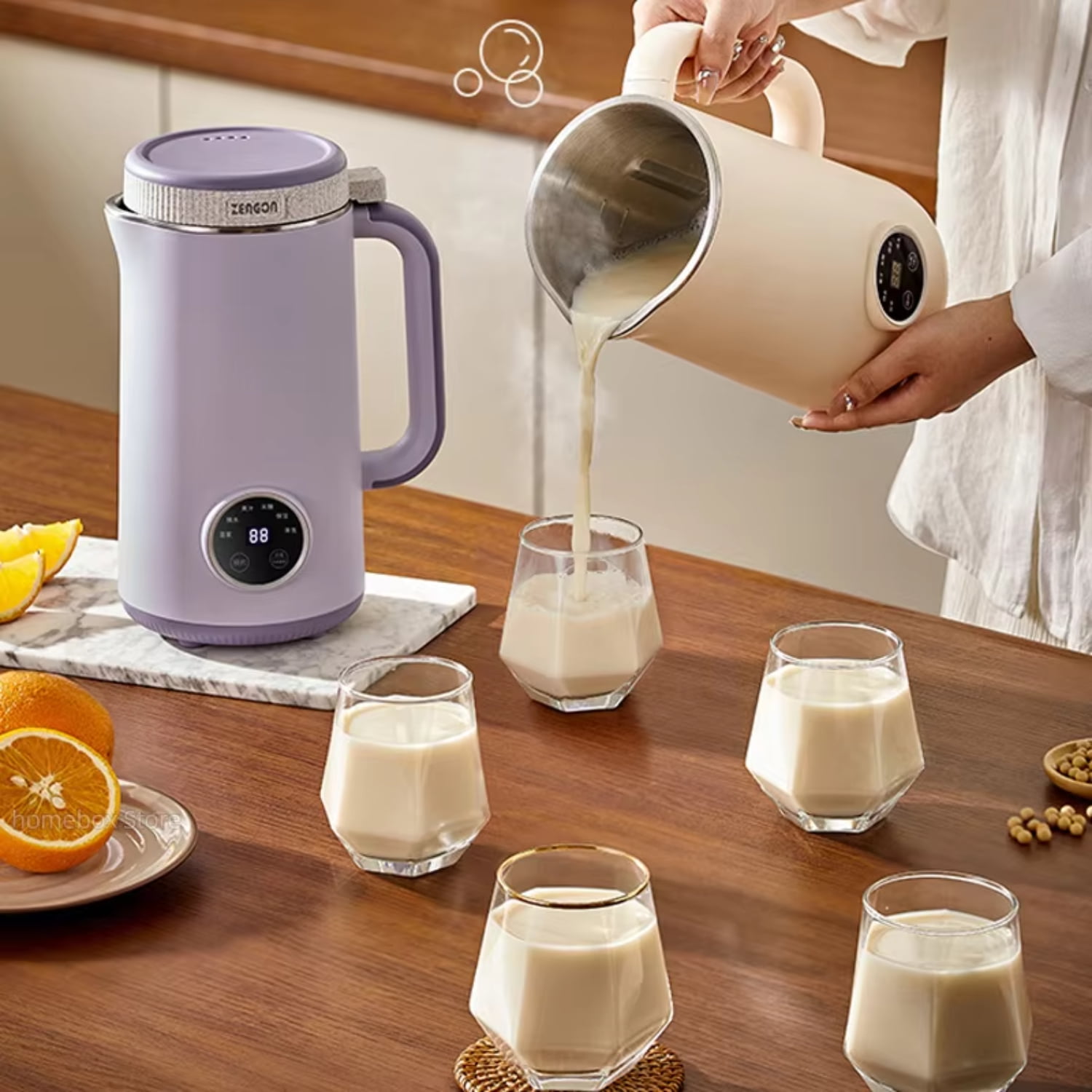 YEYNGQC 1000ml Soybean Milk Machine Juicer Portable Blender Mixer Soy ...
