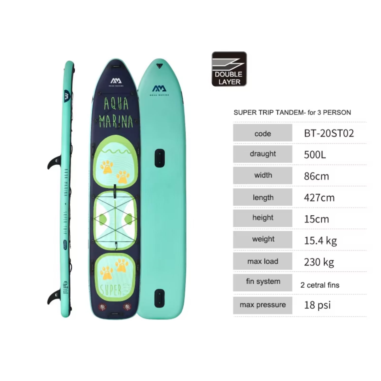 YEYNGQC 2 PERSON inflatable stand paddle board surf board SUPER TRIP ...