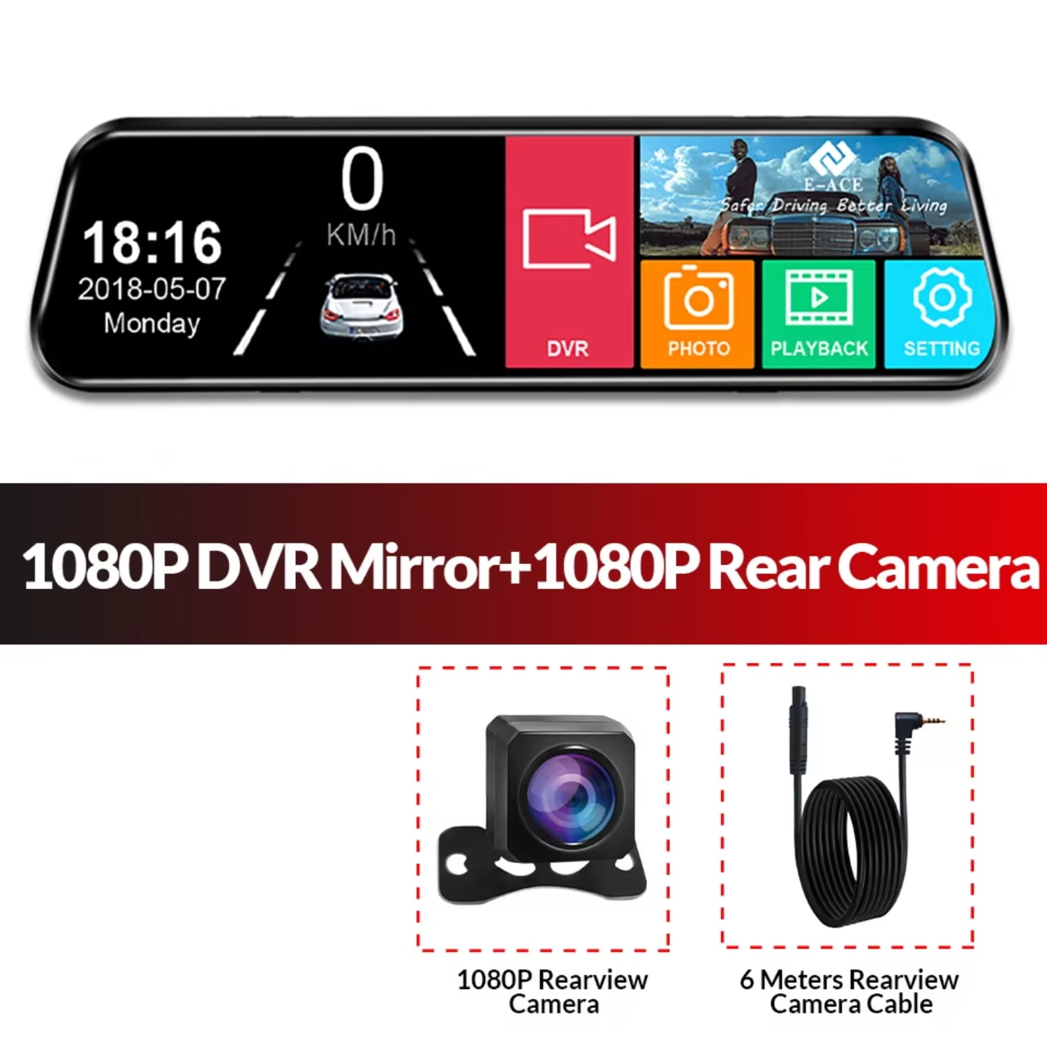 YEYNGQC Car Dvr 10 Cam Dual Lens Auto Registrar Stream Mirror Camera ...