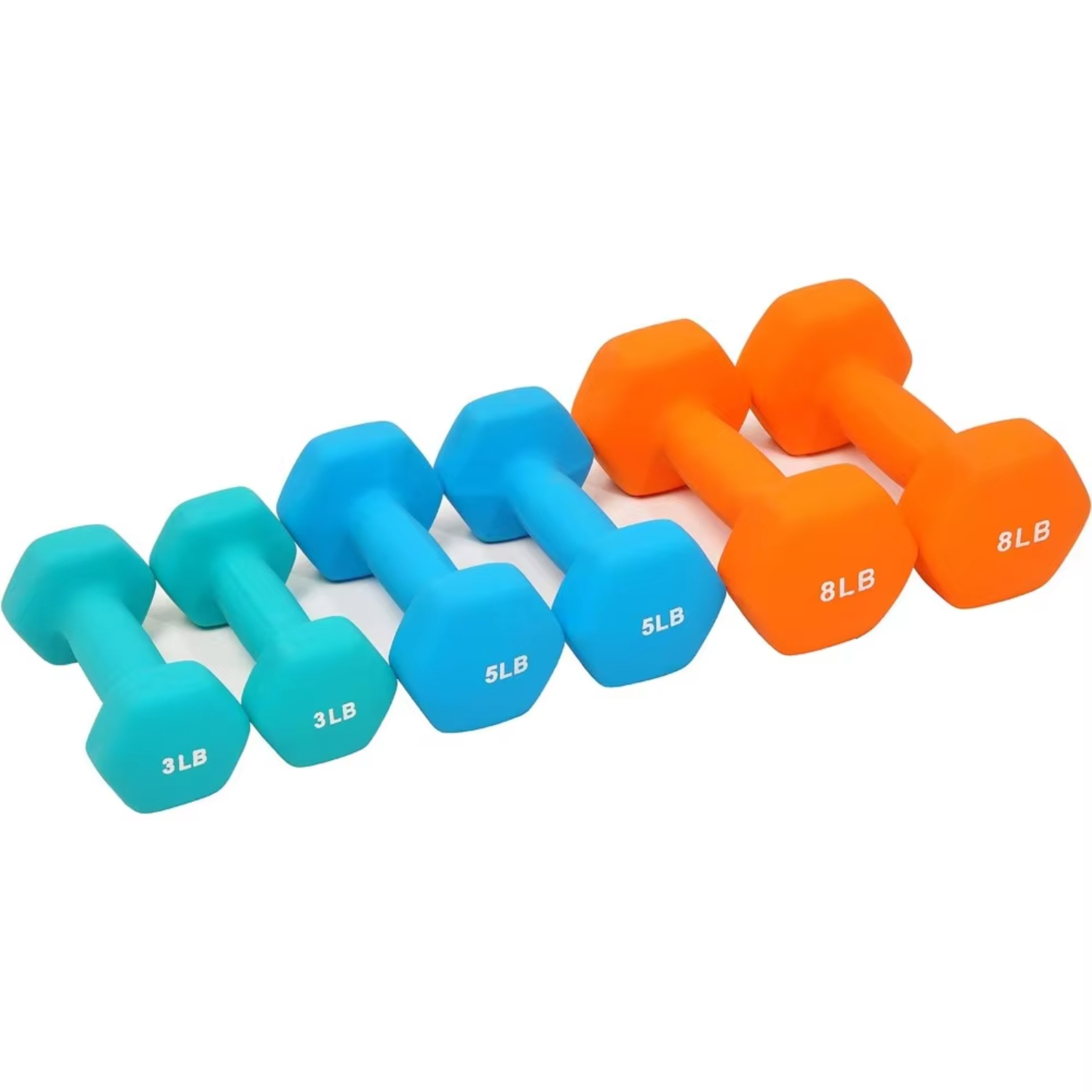 YEYNGQC Colored Vinyl or Neoprene Coated Dumbbell Set with Stand 32 ...