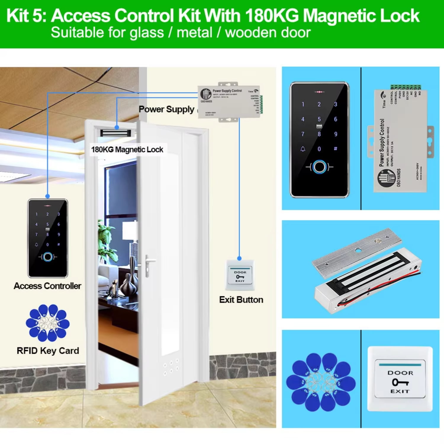 YEYNGQC IP68 Waterproof Door Access Control System Biometrics RFID ...