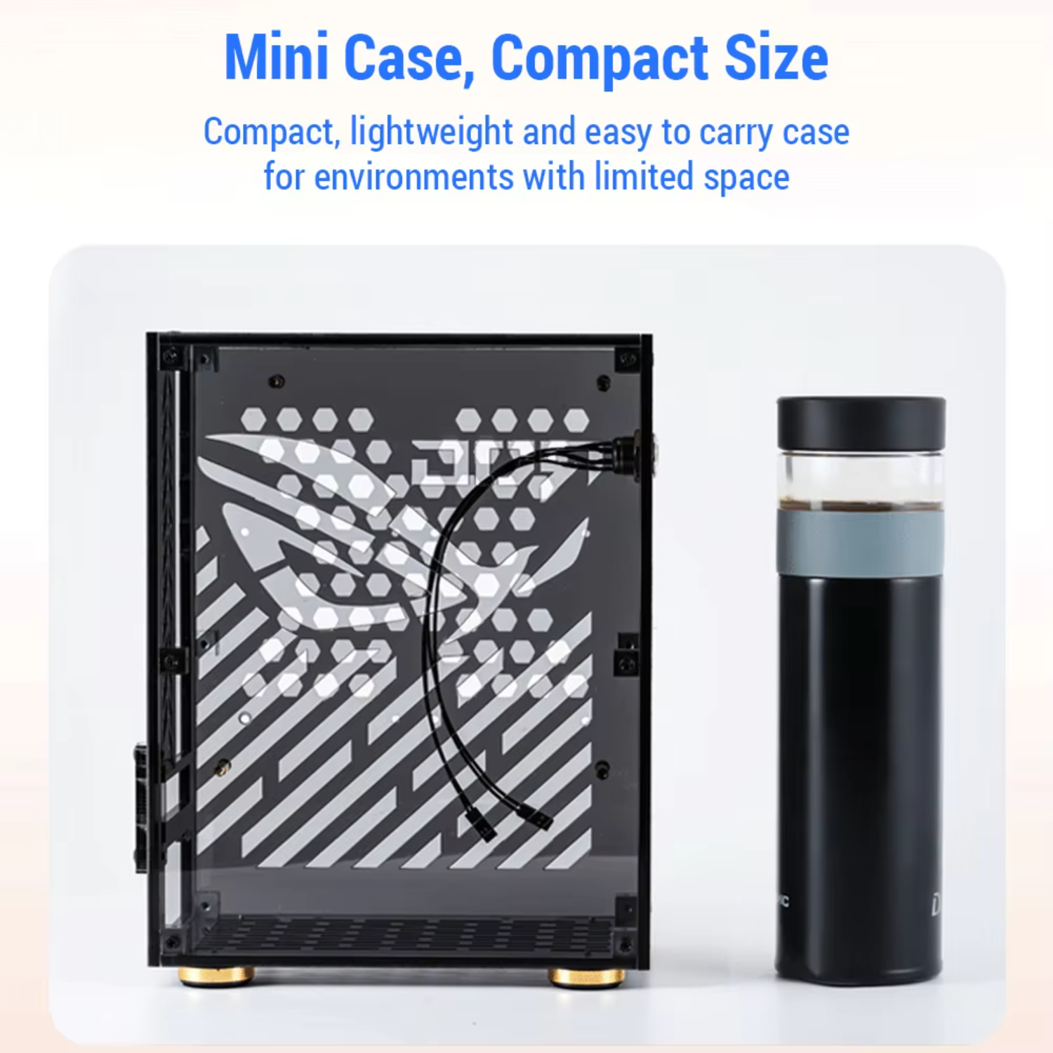 YEYNGQC Portable Small Computer Case Plexiglass Shell Compact Case ...