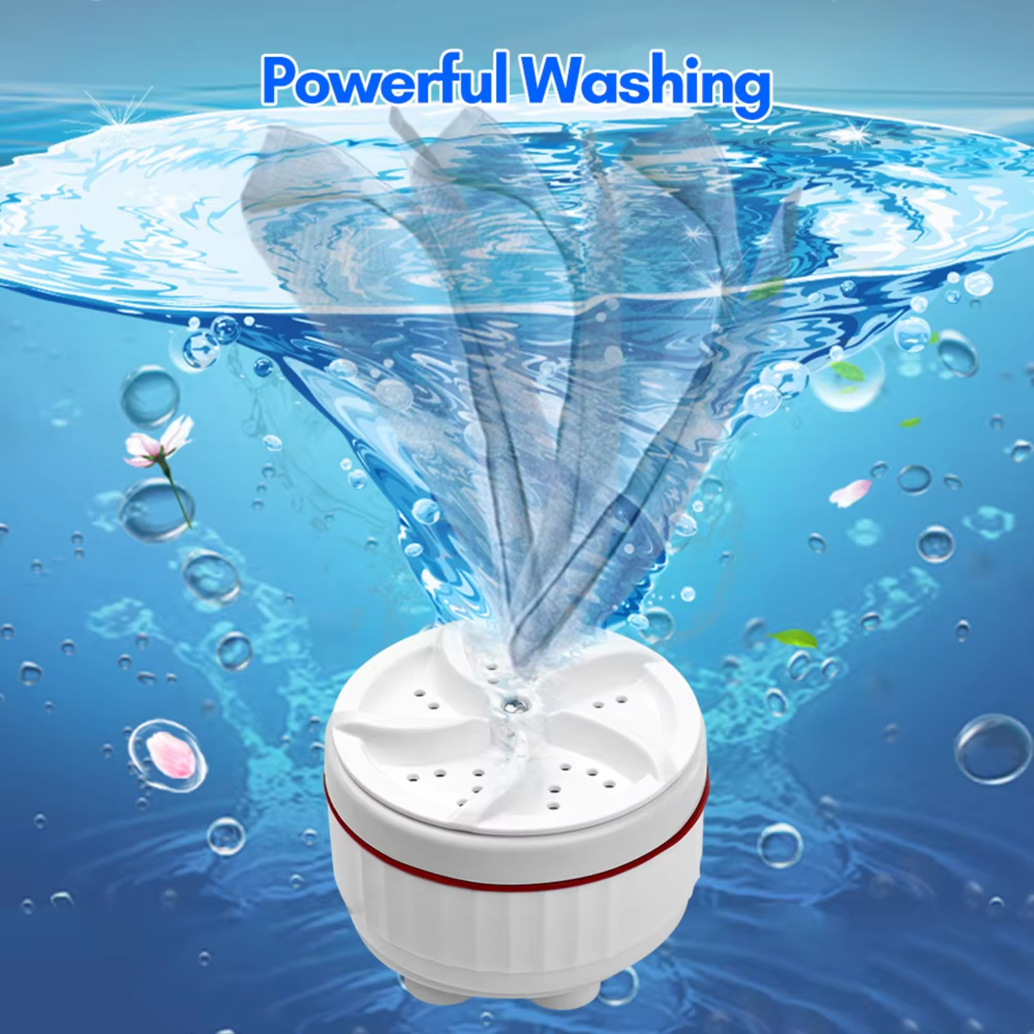 YEYNGQC Portable Washing Machine Ultrasonic Turbo Washer Mini Washing ...