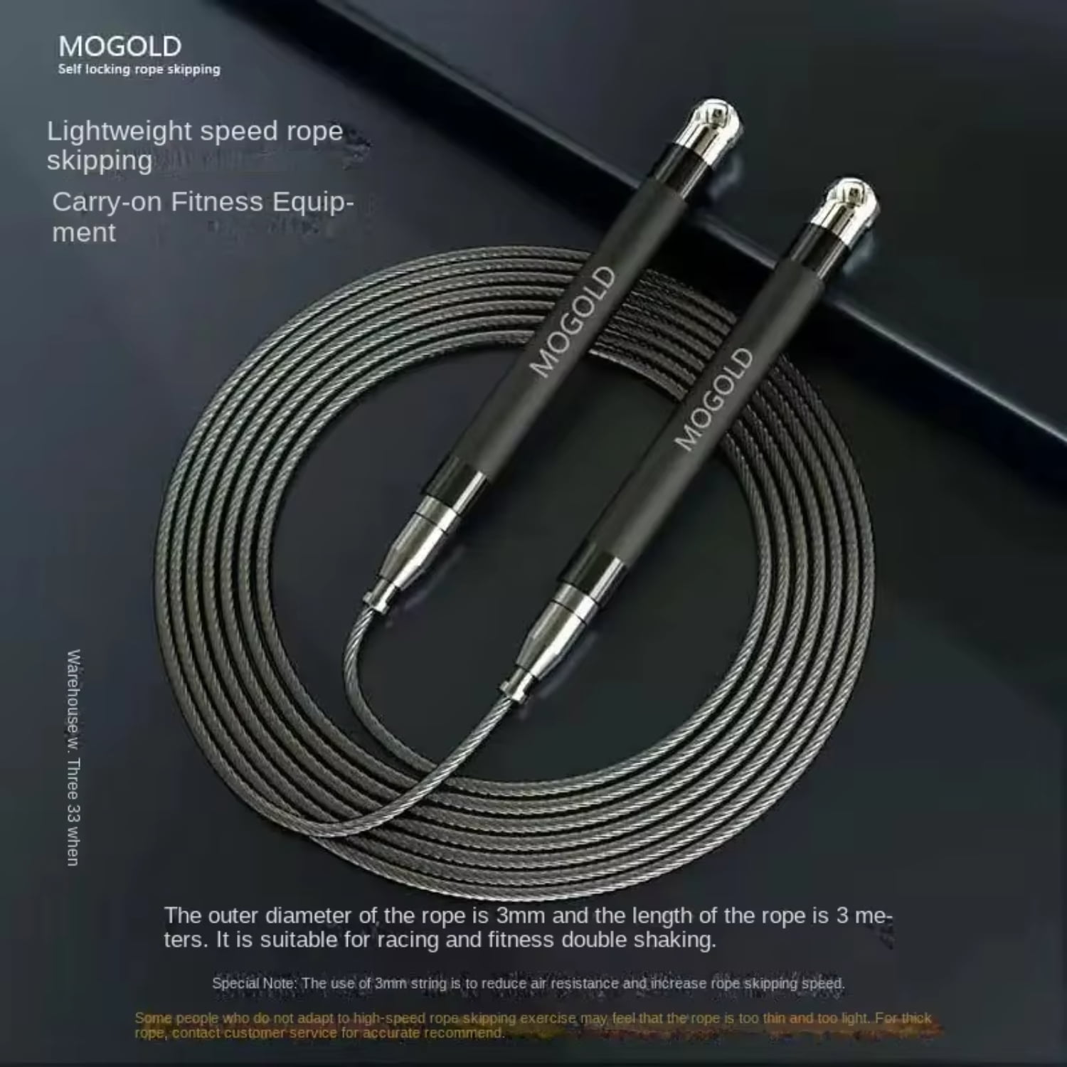 YEYNGQC Professional racing steel wire jump rope self-locking jump rope ...