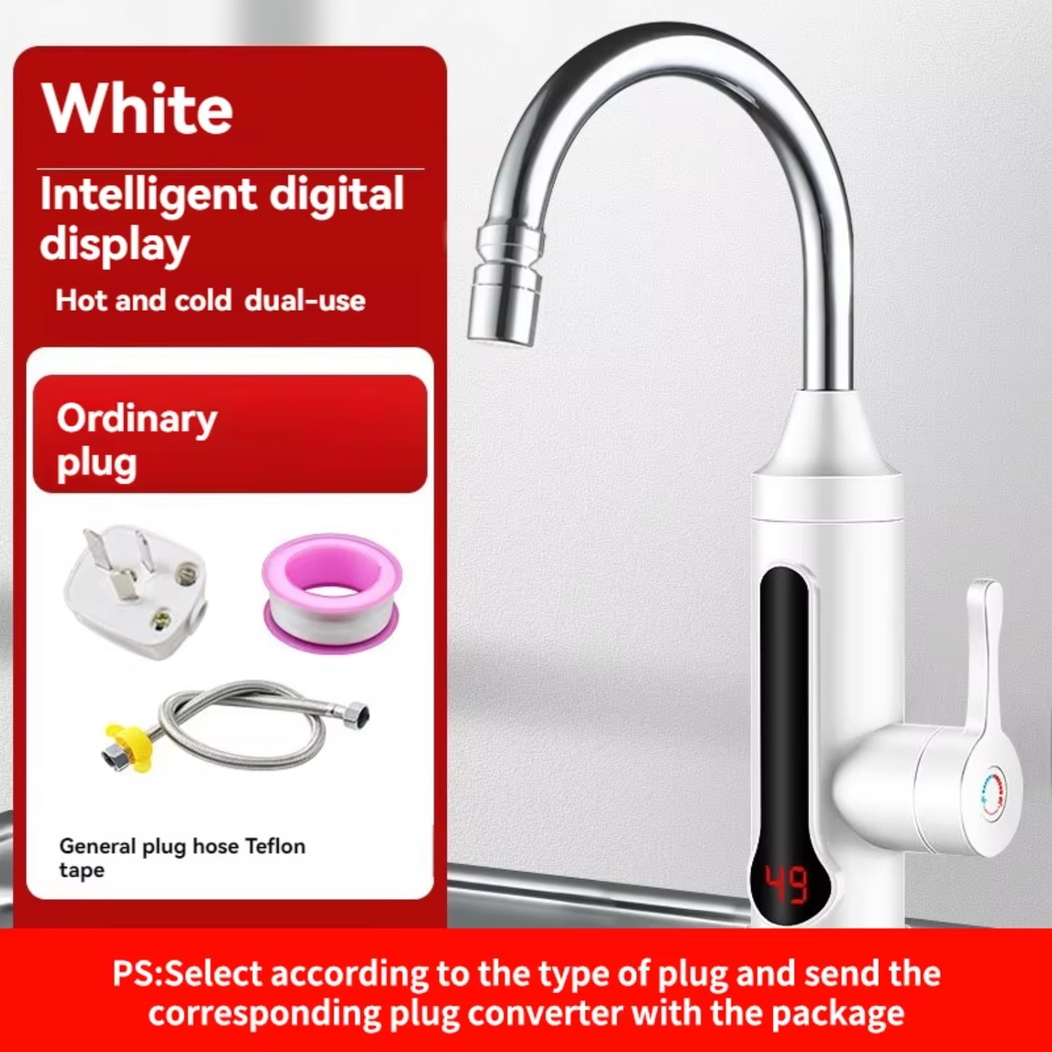 YEYNGQC Water Heater Kitchen Faucet Tankless Instant Heating Water Tap ...