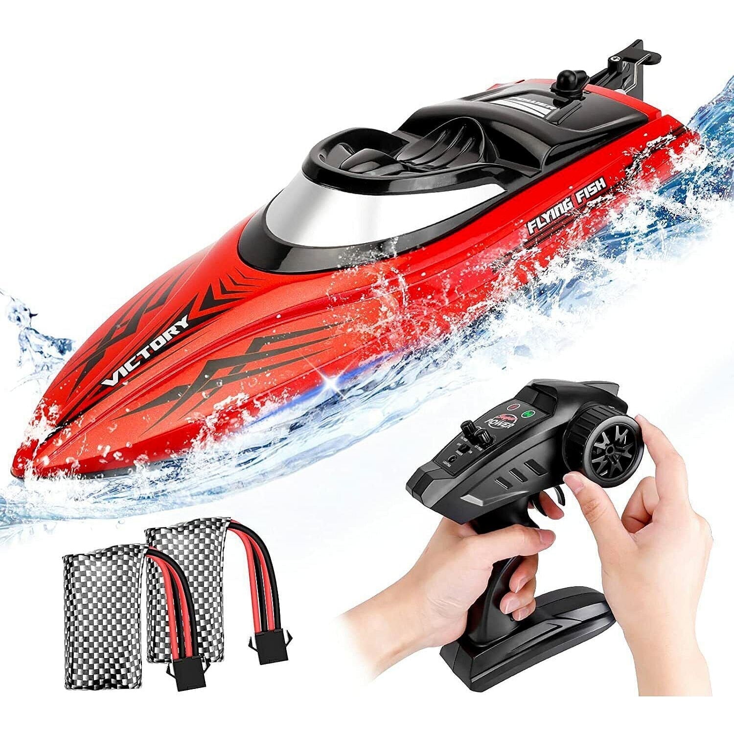 YEYUN 2.4Ghz 20km/h RC Racing Boat Radio Remote Control Boat RTR Fast ...