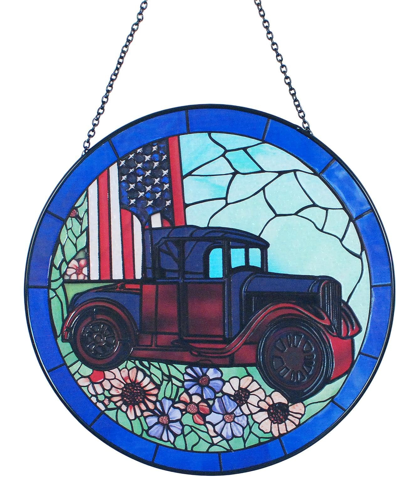 YEYUN 7.8'' Peacock Decor Suncatcher Stained Glass - Originally ...