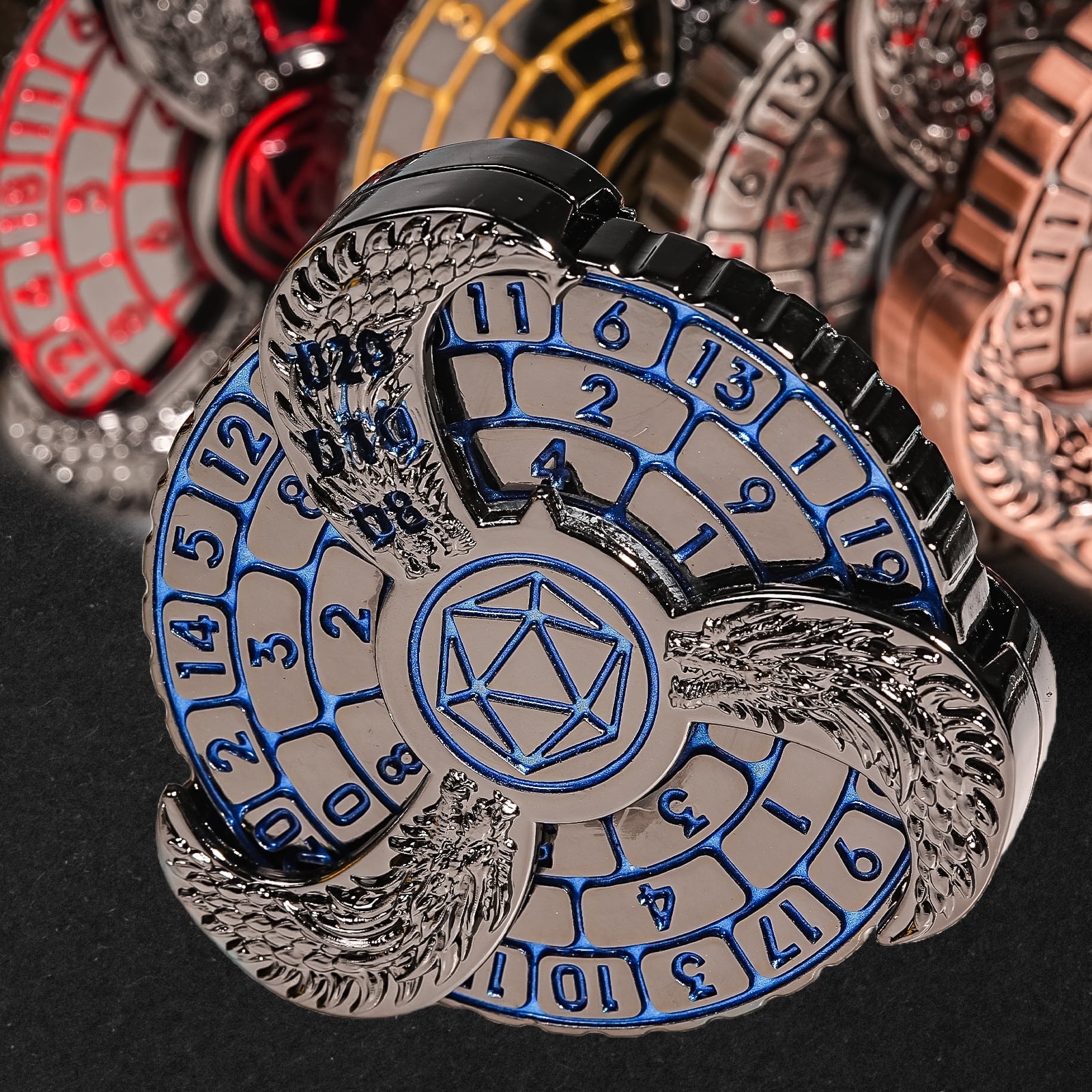YEYUN 7-in-1 Fingertip Gyro Roulette DND Dice,Cool Spinning Games ...