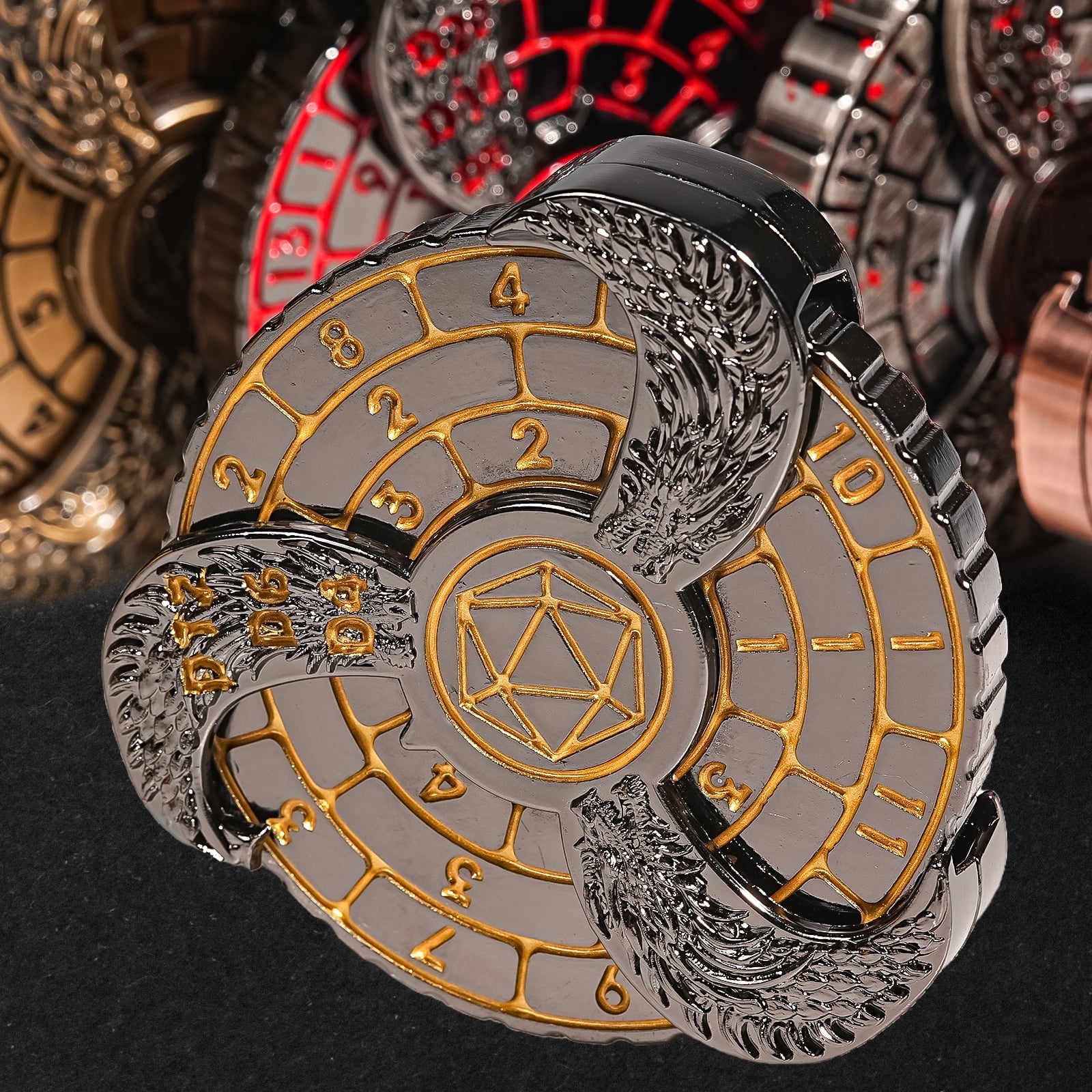 YEYUN 7-in-1 Fingertip Gyro Roulette DND Dice,Cool Spinning Games ...