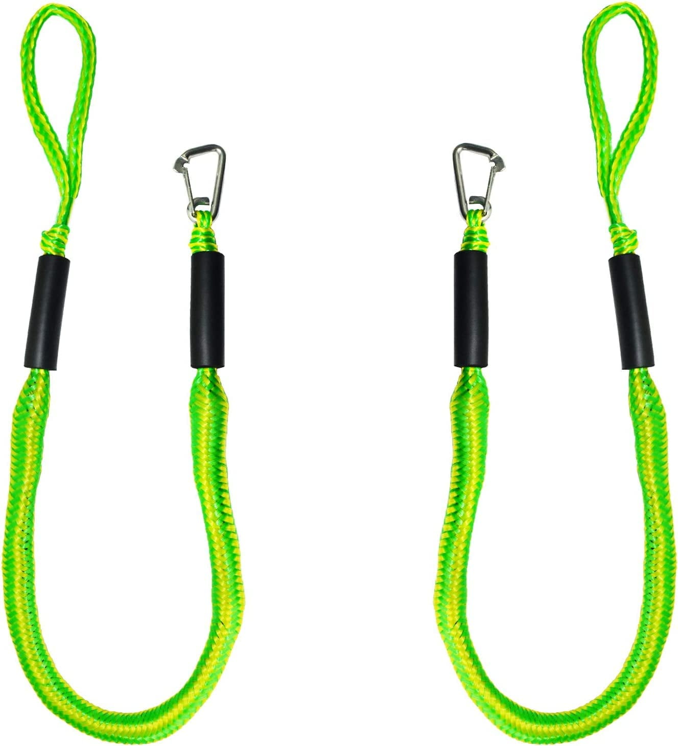 YEYUN Bungee Dock Lines with Hook,2 Pack Bungee Boat Dock Lines Mooring ...