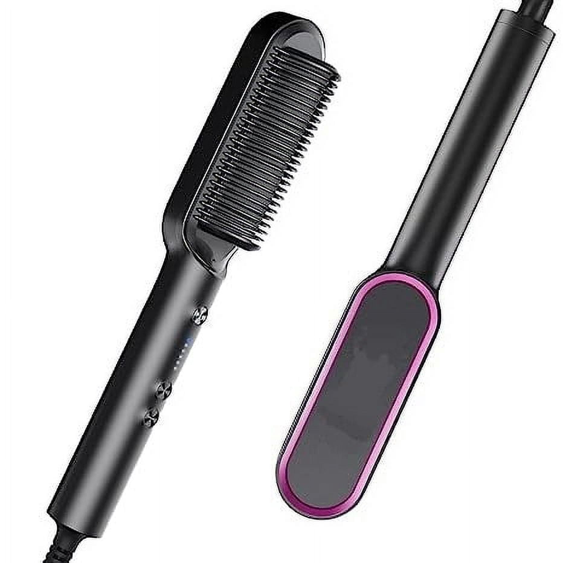 YEYUN Hair Straightener Brush Fast Heating Hair Straightening Iron Comb ...