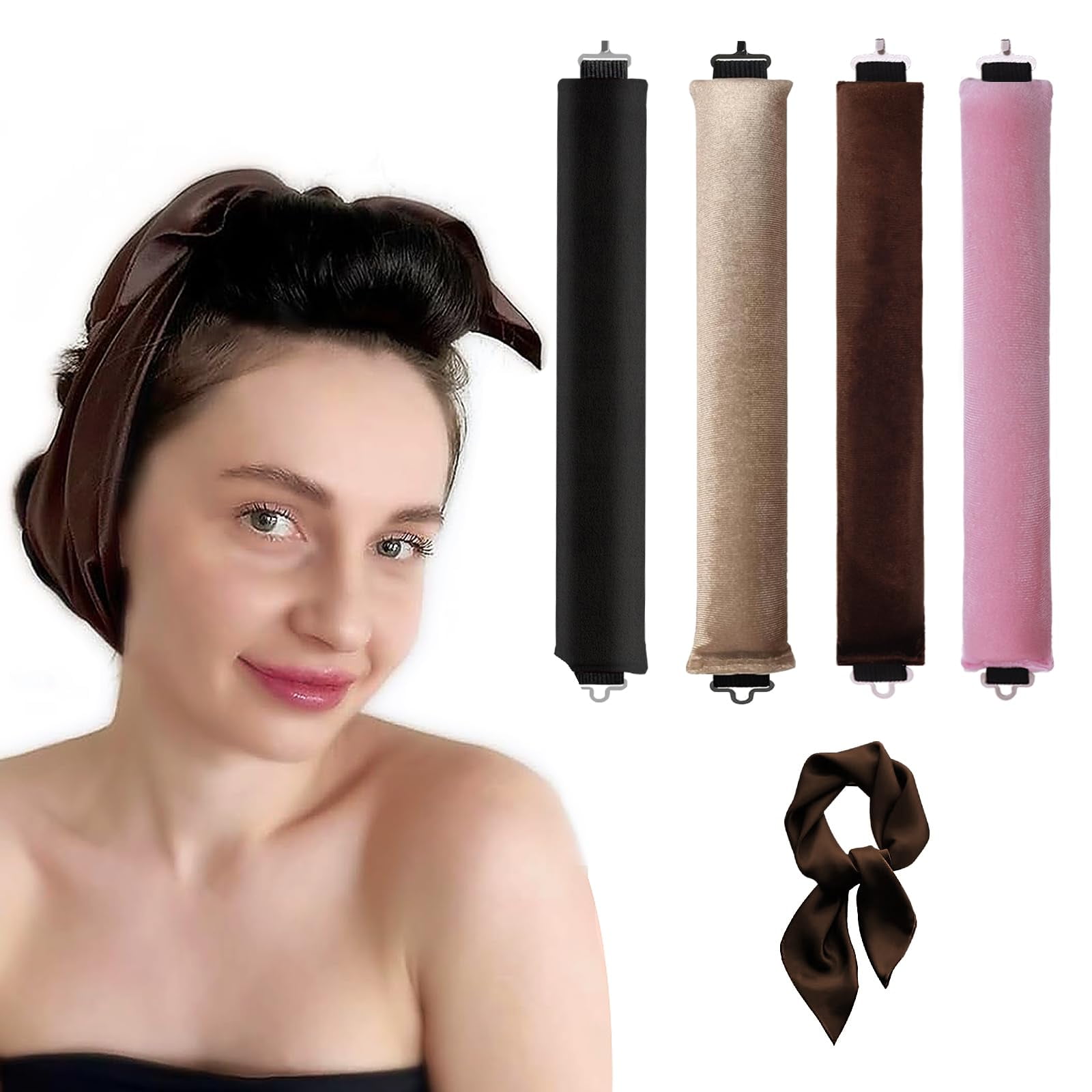 YEYUN Heatless Hair Curlers, 3 Rods Set - Blue, Hair Roller, Extra ...