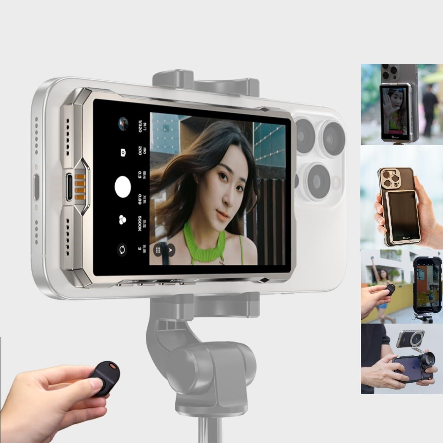 YEYUN JYYXF Wireless Magnetic Selfie Sreen Display for iPhone/Android ...