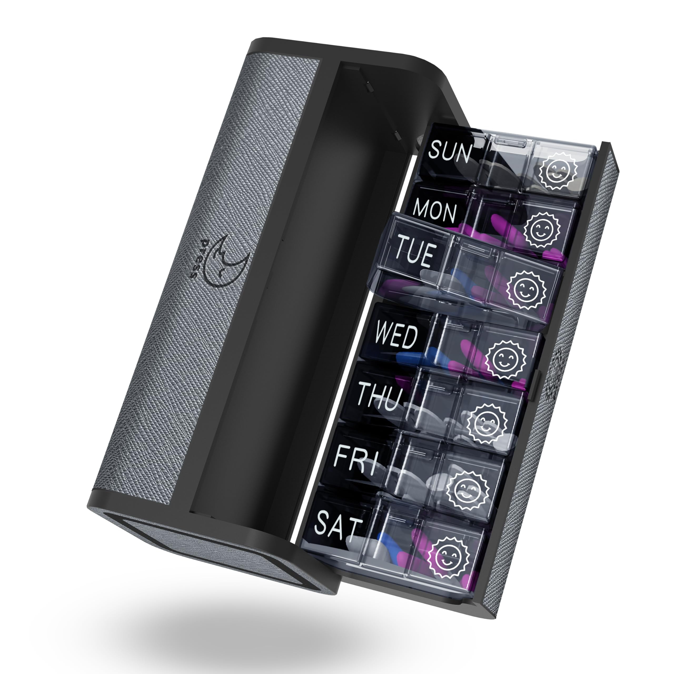 YEYUN Pill Organizer 7 Day,Daily Am Pm Pills Box,Weekly Travel Medicine ...