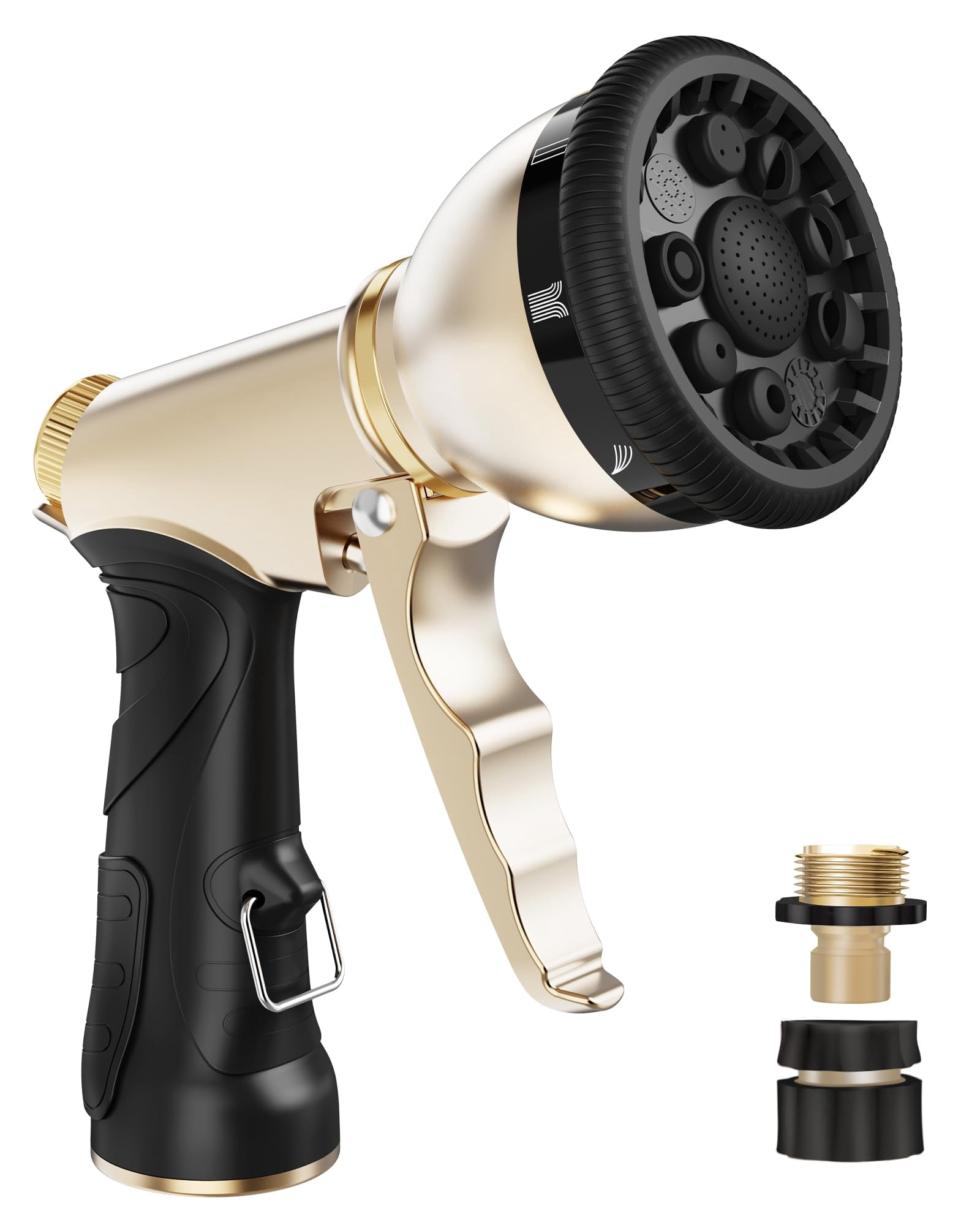 YEYUN RAINPOINT Garden Hose Nozzle, Heavy Duty Metal Water Hose Sprayer ...