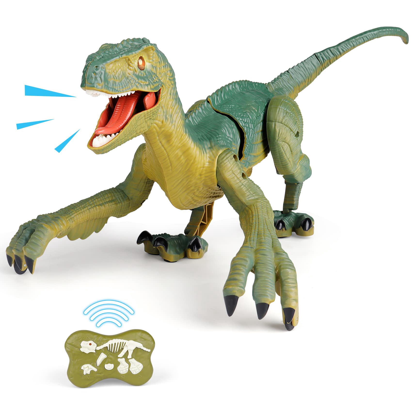 YEYUN Remote Control Dinosaur Toys for Kids - Build a Big Walking ...