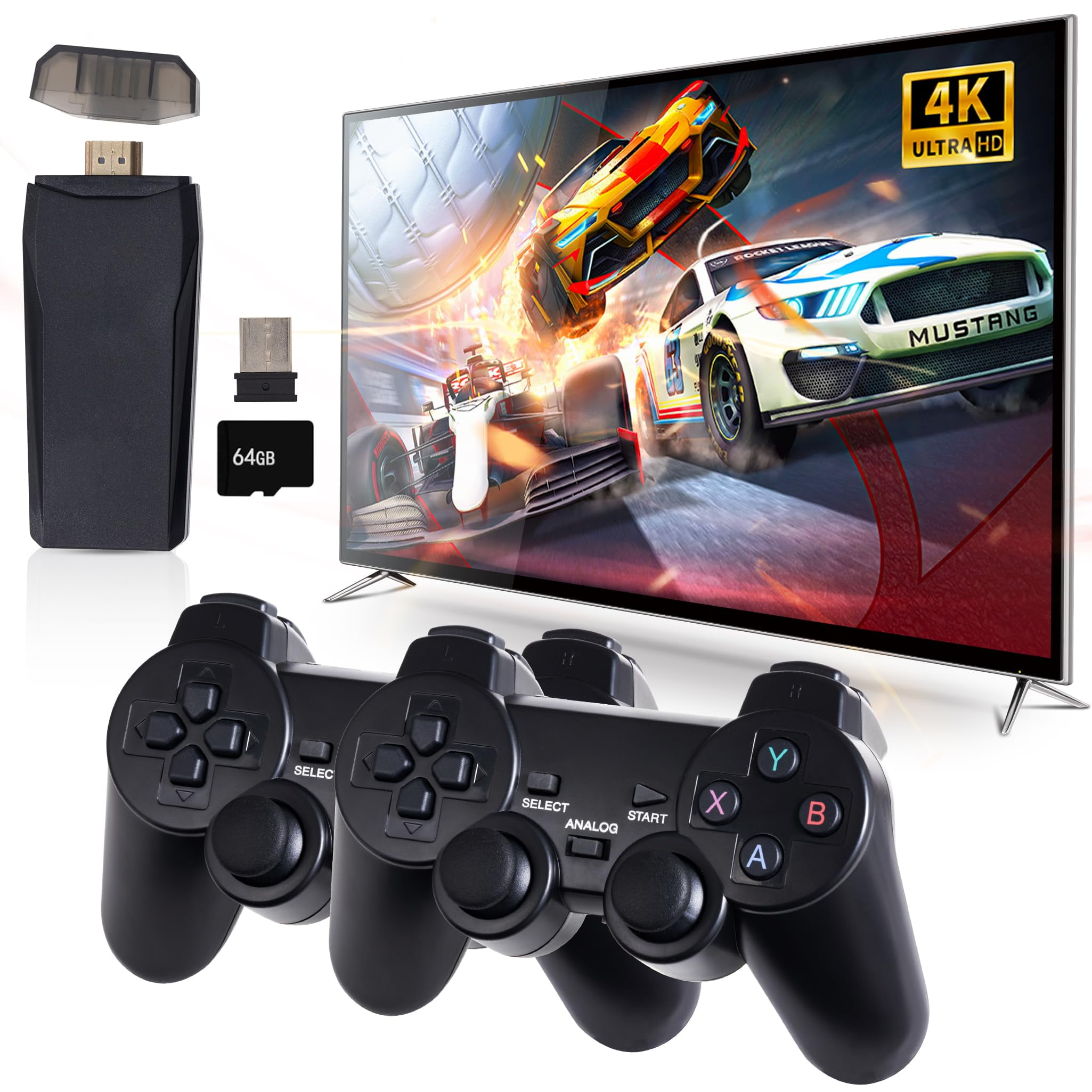 YEYUN Retro Game Console, Wireless Retro Game Console, Plug & Play ...