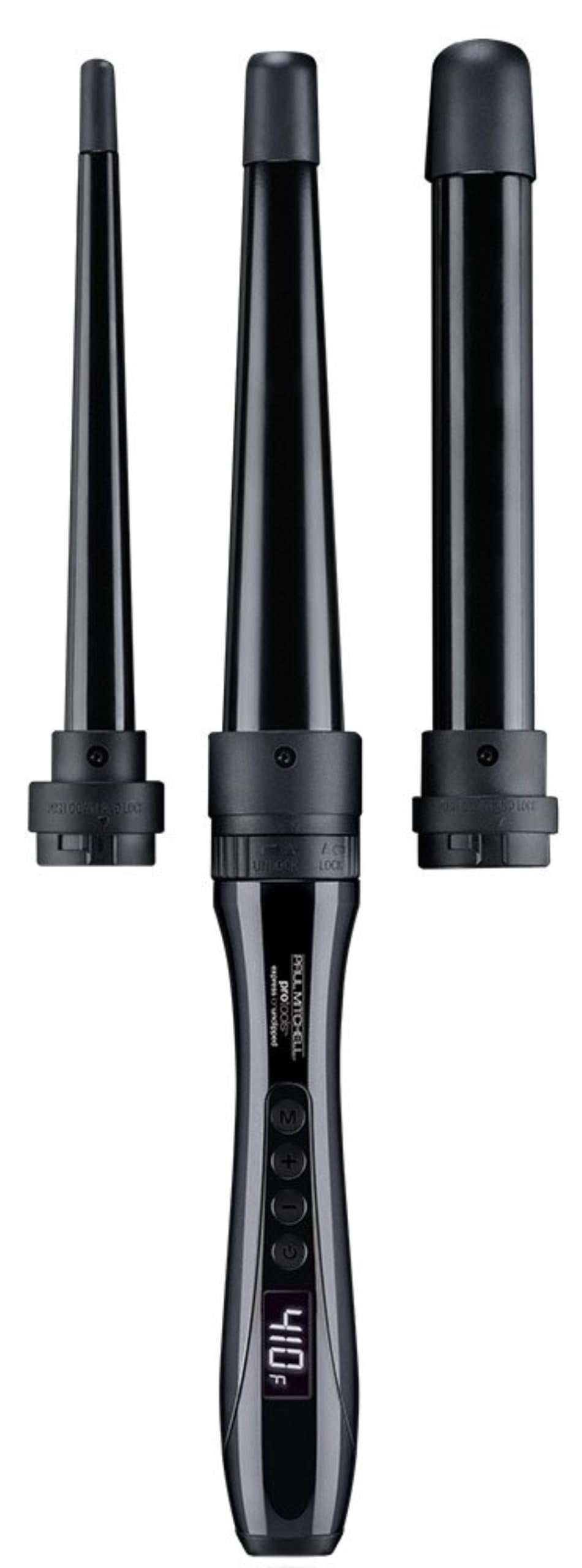 YEYUN Unclipped 3-in-1 Ceramic Interchangeable Curling Wand, 3 Barrels ...