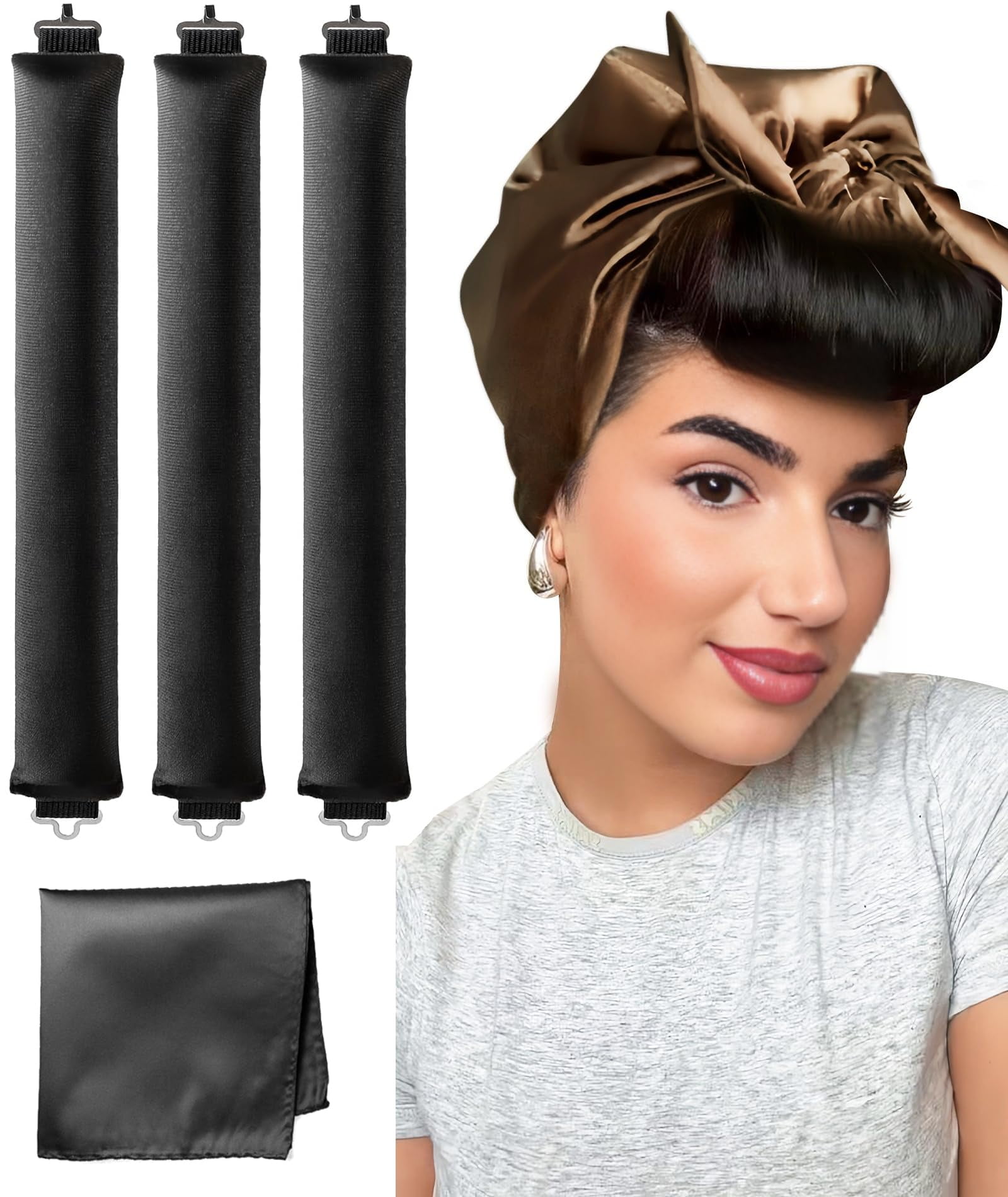 YEYUN Velvet Overnight Curls Heatless Hair Curler No Heat Satin ...