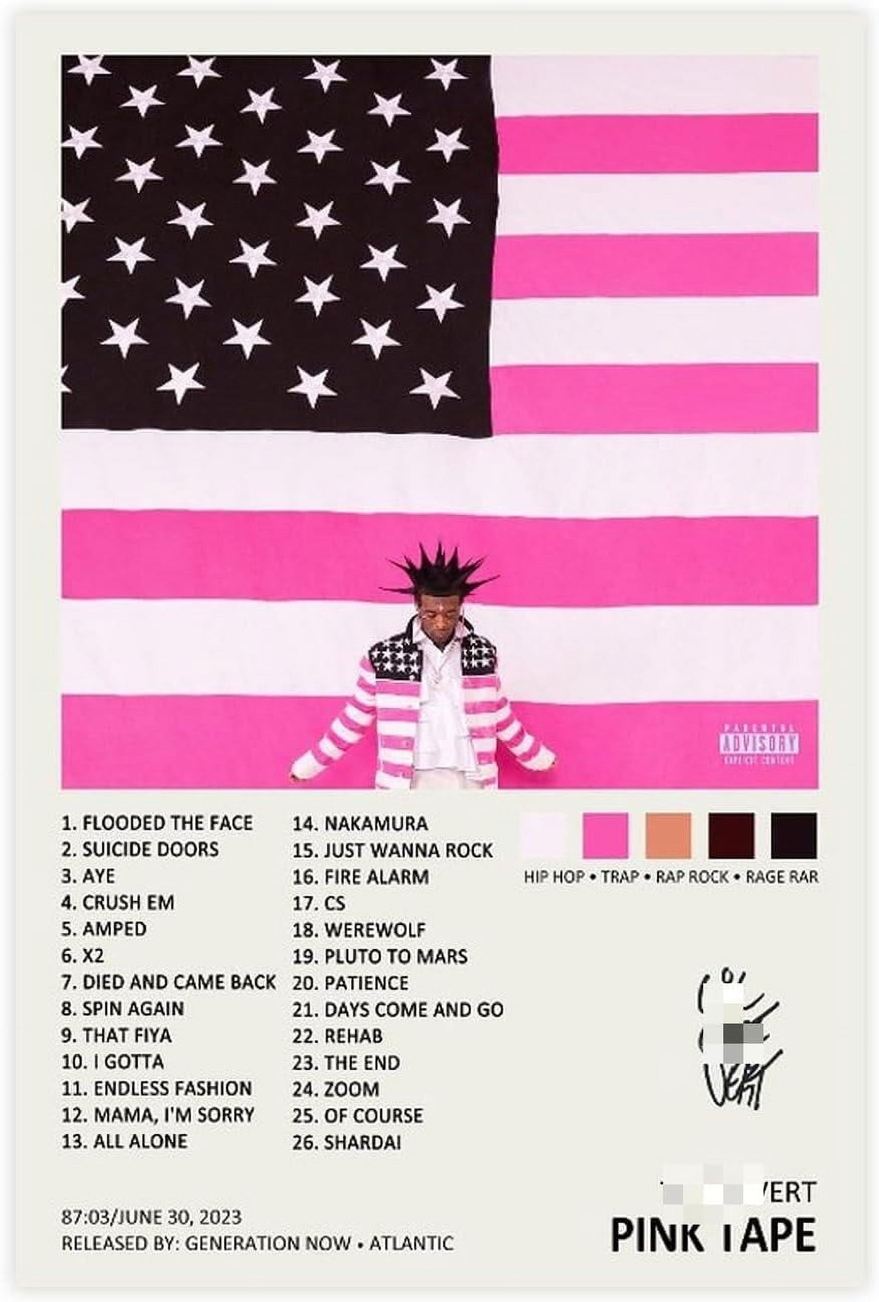 YEZLH Pink Tape Music Album Cover Signed Limited Edition Canvas Poster ...