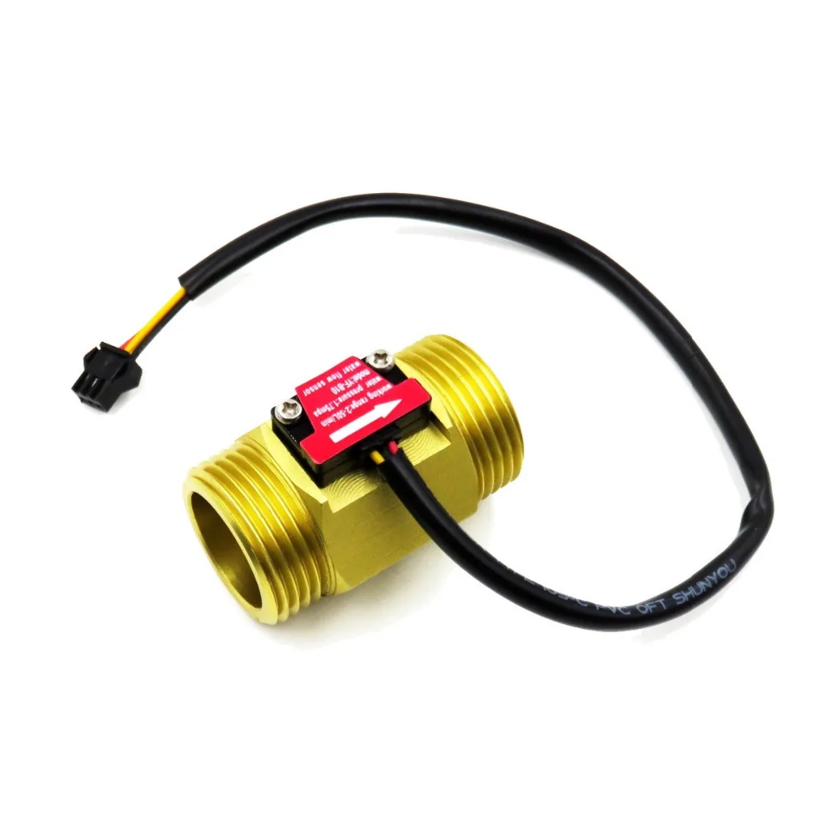 YF-B10 G1" 1inch Water Diesel Brass DN25 Hall Effect Turbine Flow Sensor Meter Turbine Flowmeter ...