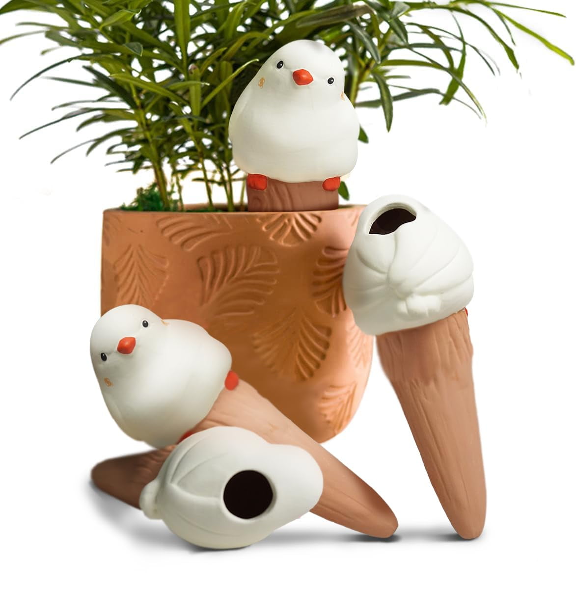 YFDB Bird Shaped Plant Watering Globes(4ps) Plants Suitable for Indoor ...