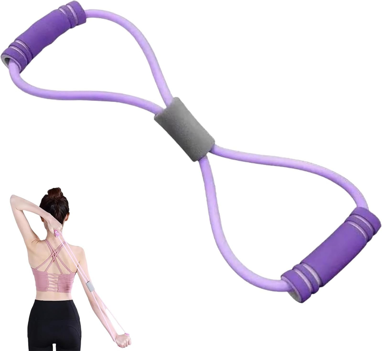 YFEESEN Saludea Resistance Band with Handles, 8 Shaped Elastic Pull ...