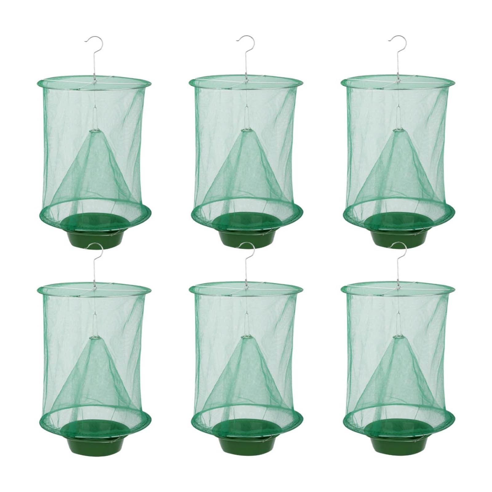 YFGEFTR 6 Pack Ranch Fly Traps - Outdoor Hanging Fly Trap, Fly Catcher ...