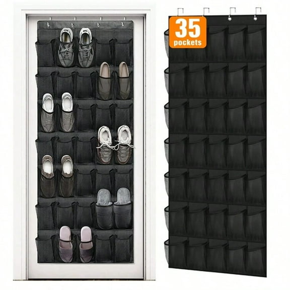 Over the Door Shoe Organizer Heavy-Duty Large Deep Pocket Hanging Shoe ...