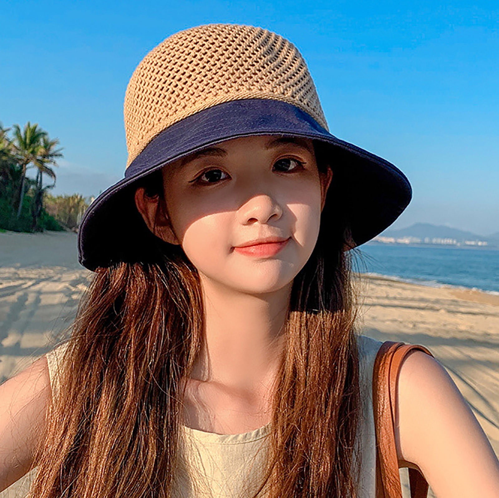 YFPWM Womens Beach Sun Hat Travel Summer Hat Beach Hat Sun Hat Bow ...