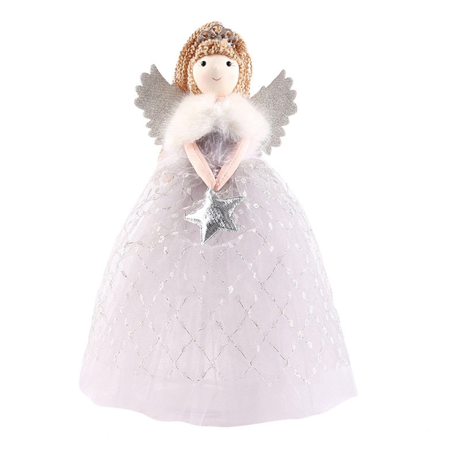 YFTDEF Christmas Tree Topper Angel Figurine, Tree Topper Cute Angel ...