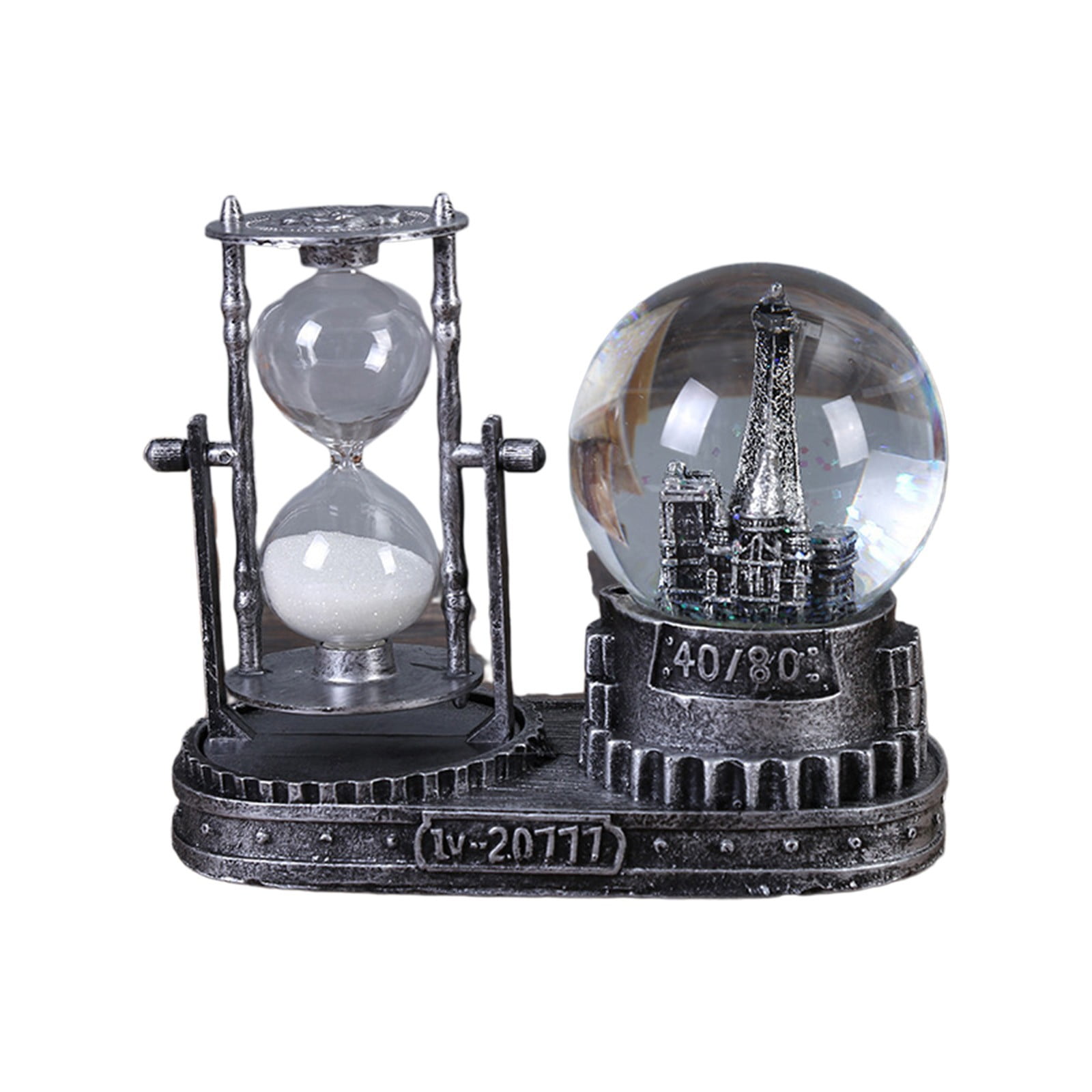 YFTDEF Crystal Snow Ball Hourglass, Musical Decorative Ornaments ...