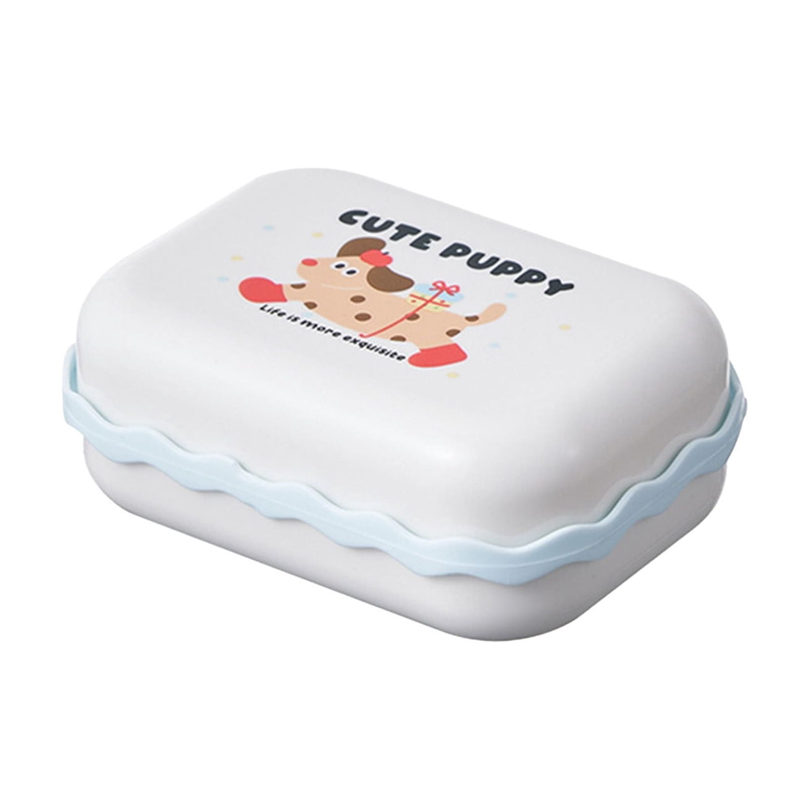 YFTDEF Double Layer Soap Dish with Lid, Drainage Design, Removable ...