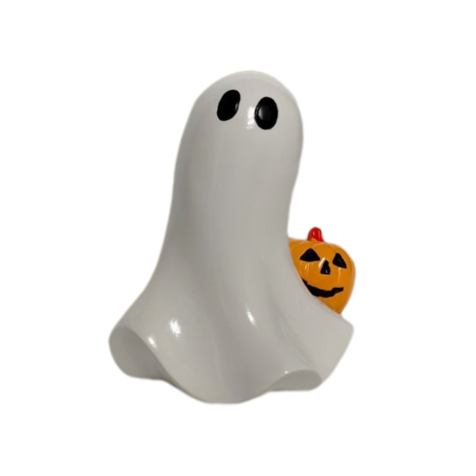 YFTDEF Halloween Ghost Figurine, 4.5in White Resin Ghost Statue, Spooky ...