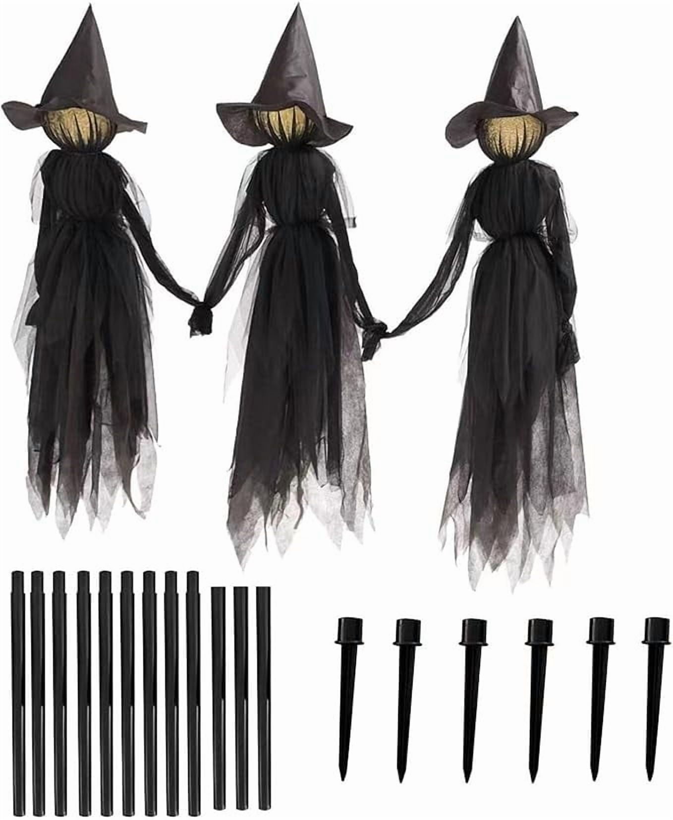 YFTDEF Luminous Witch Decorations, Voice-Controlled Sound Sensor ...