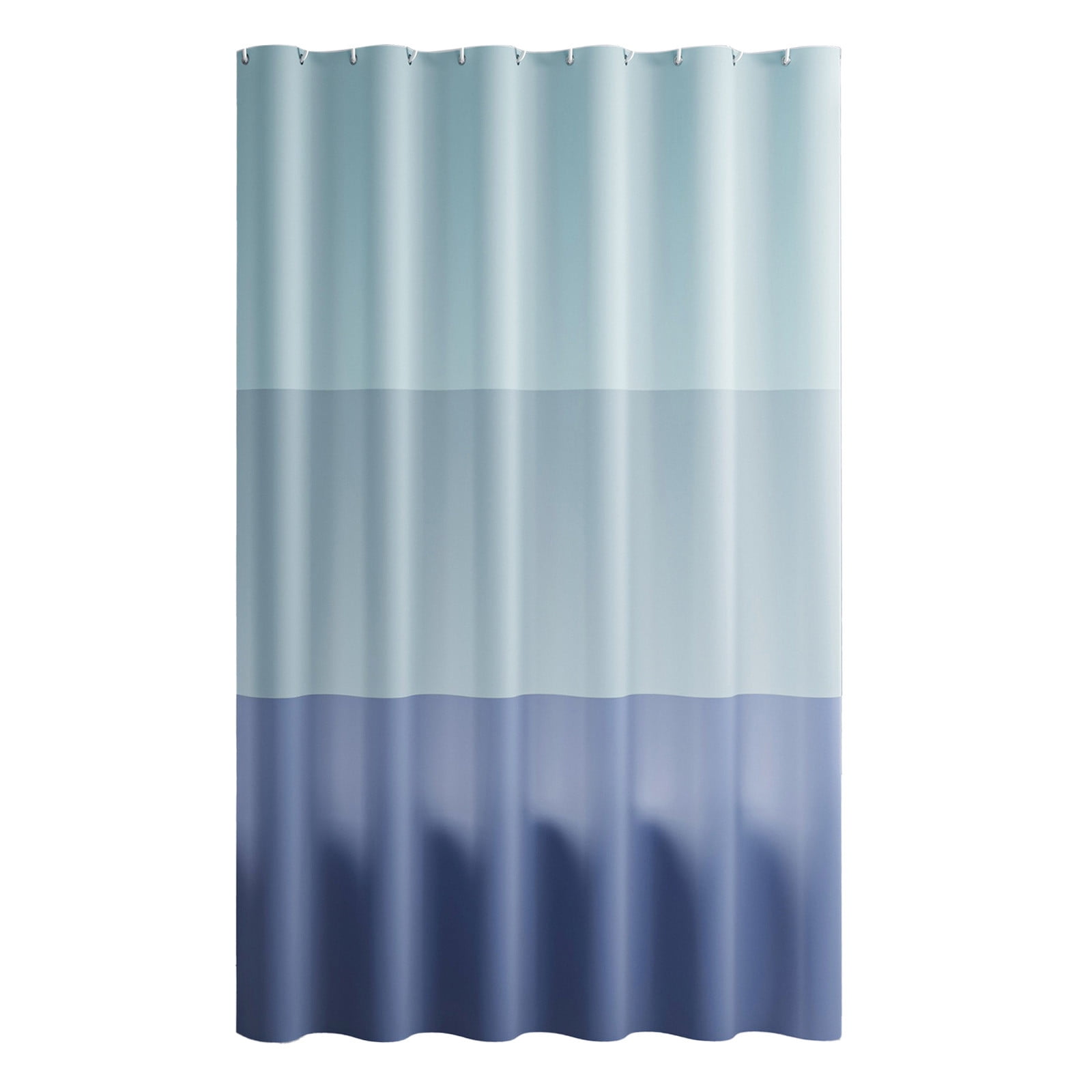 YFTDEF Ombre Ocean Blue Striped Shower Curtain, Waterproof Fabric ...