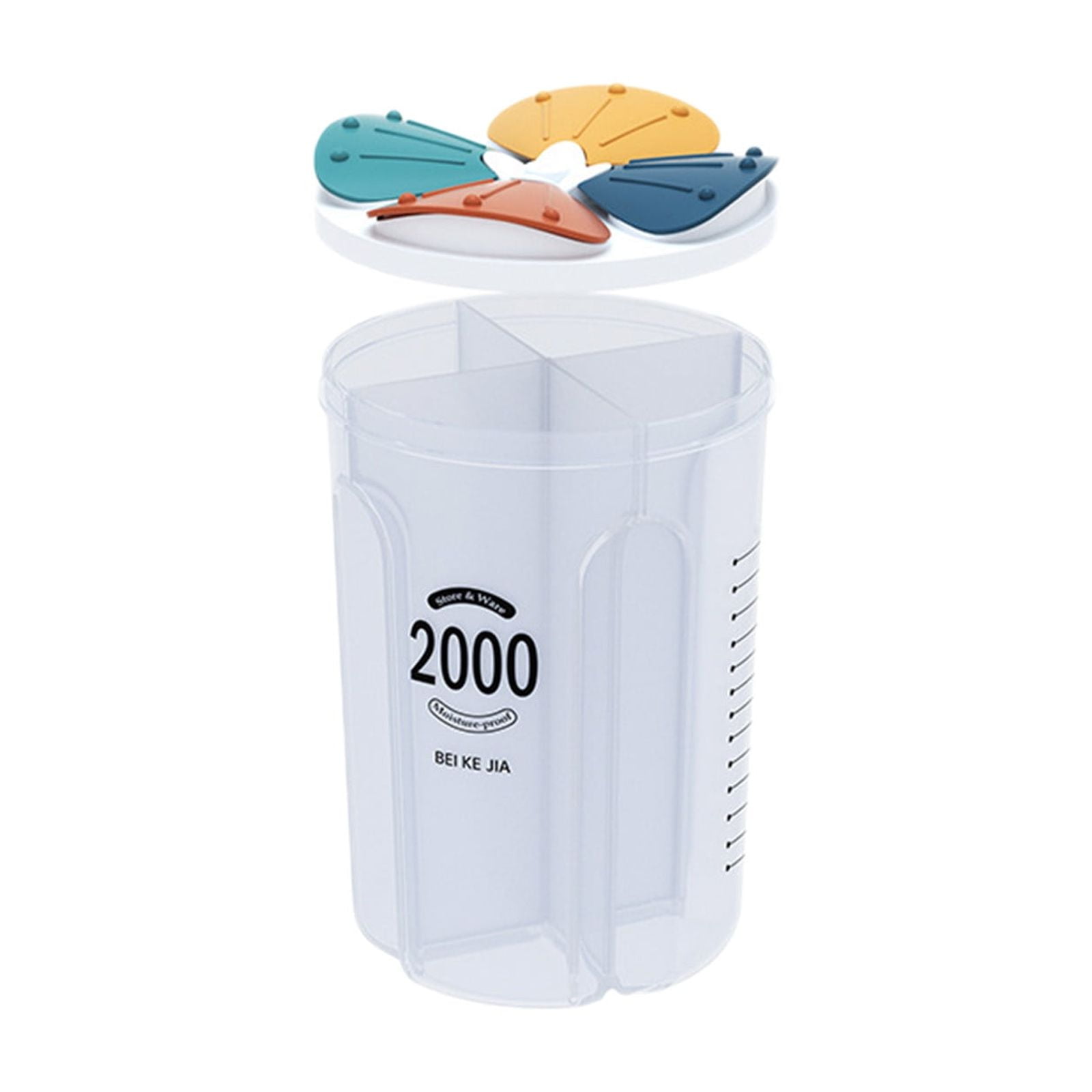 YFTDEF Storage Jar, Plastic Container, Food Storage, Transparent ...
