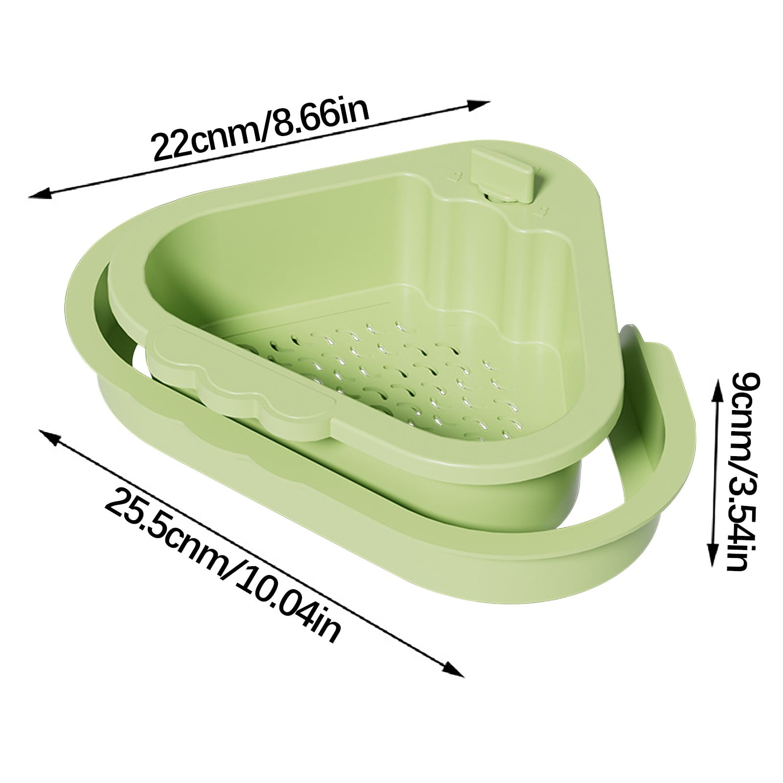 YFTDEF Triangular Sink Basket, Double-layer Food Filter, Kitchen ...