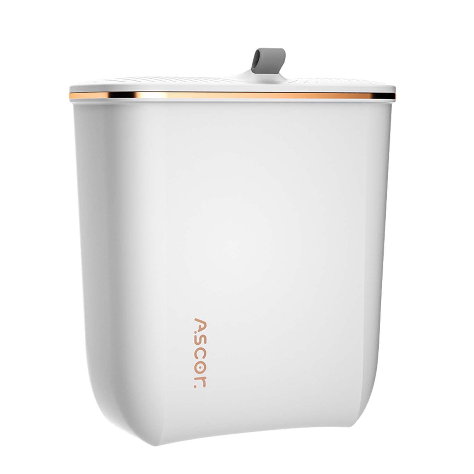 YFTDEY 2.4 Gallon Kitchen Trash Can, Hanging Waste Bin with Lid ...