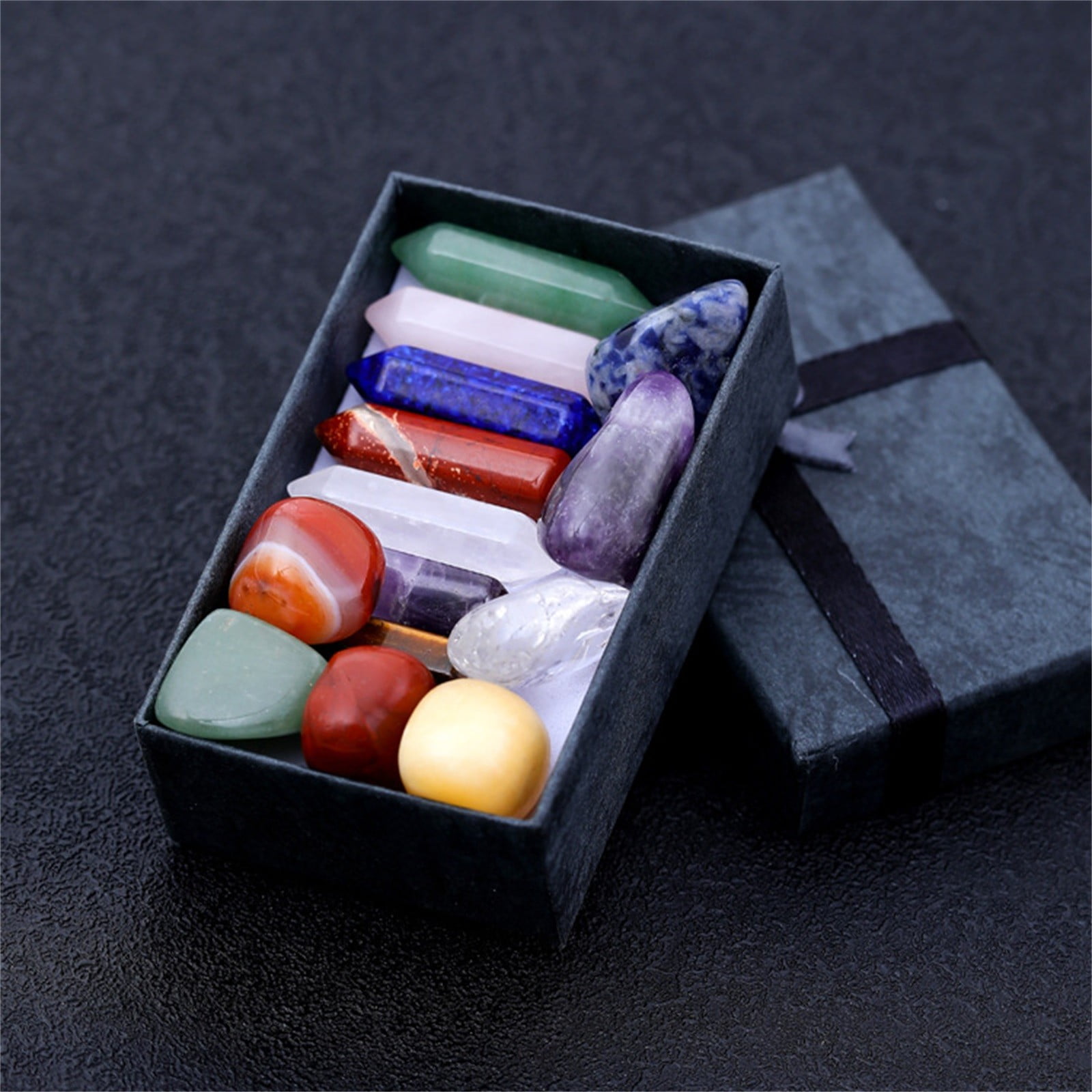 YFTDEY Natural Crystal Hexagonal Column – Crystal Yoga Stone Gift Box ...