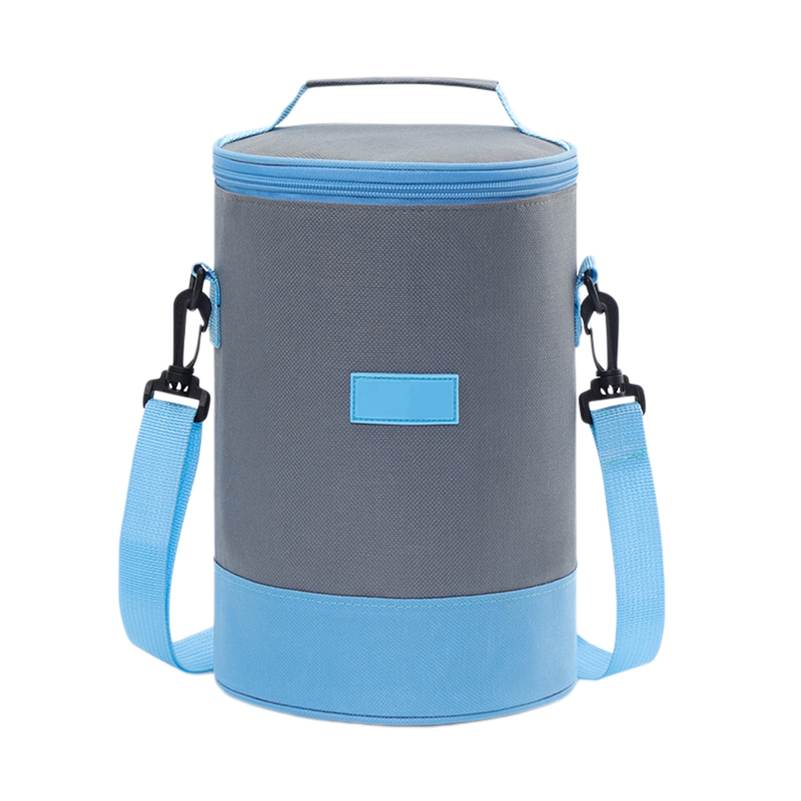 YFTDEY Cylindrical Lunch Box Insulation Bag, Thick Aluminum Foil ...
