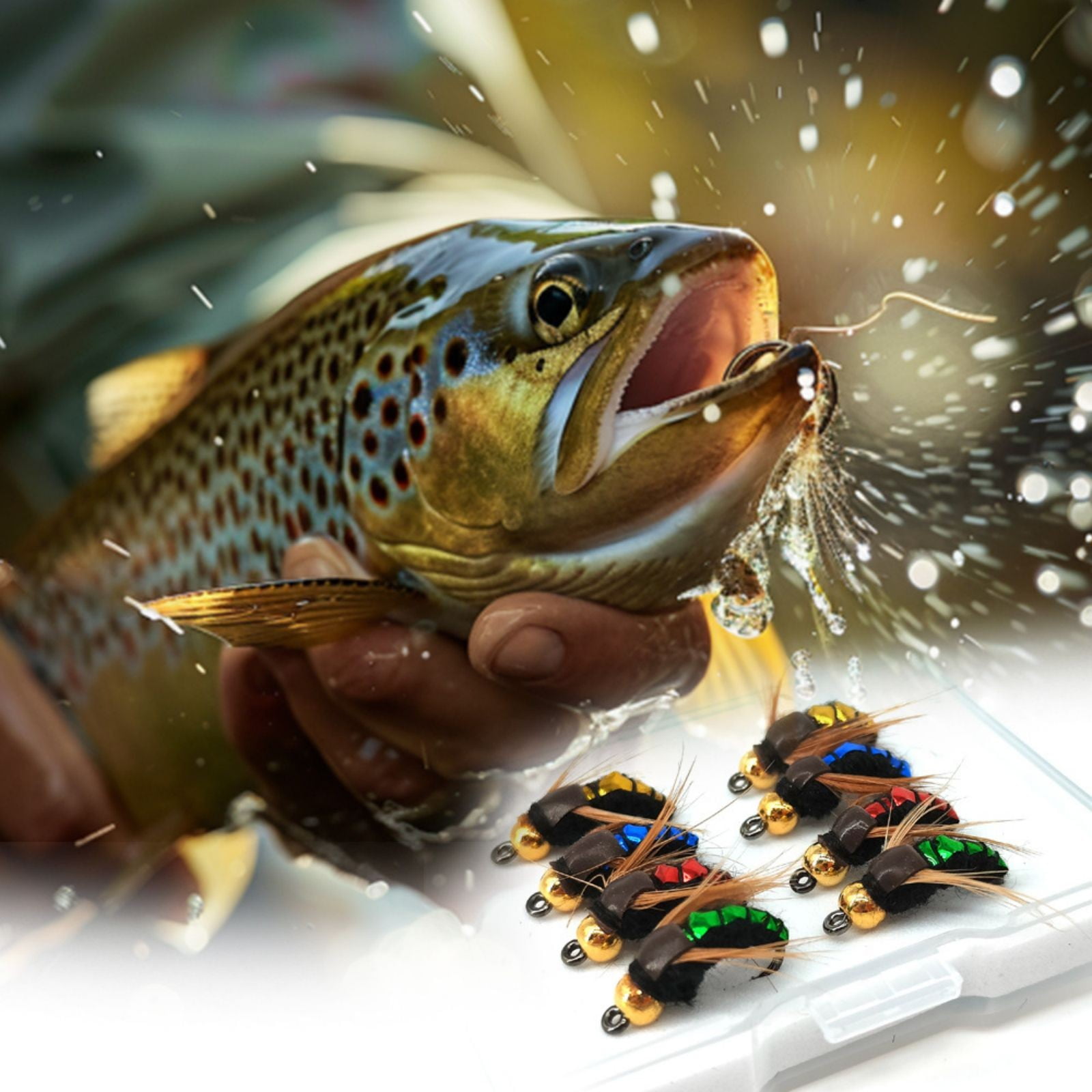 YFTDEY Fly Bait Set – 3 Color Combination, 8 Pcs/Box, Practical Fishing ...