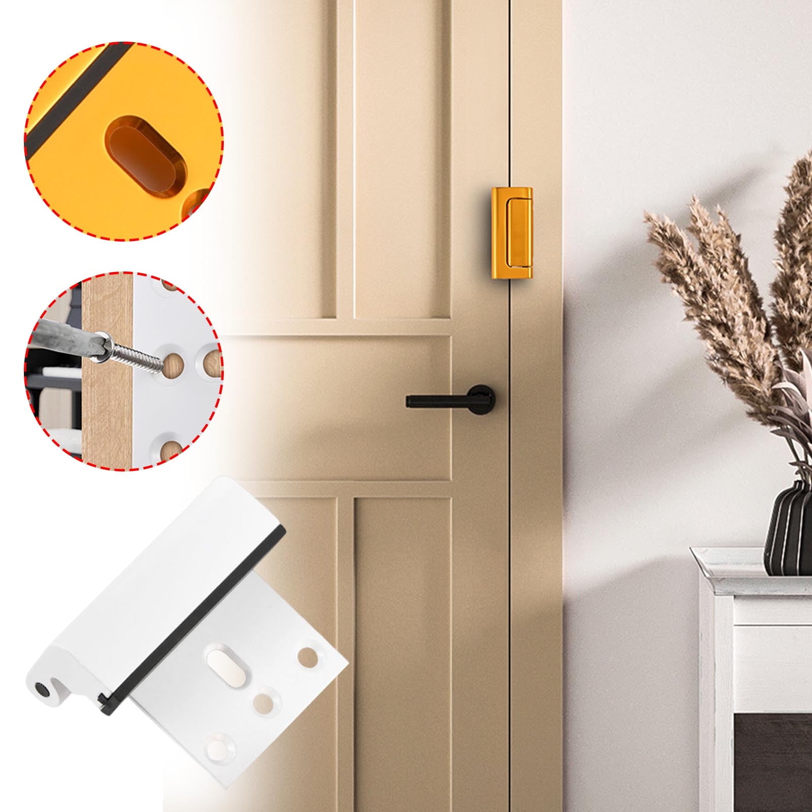YFTDEY Home Security Door Reinforcement Lock – Indoor Bathroom Lock ...