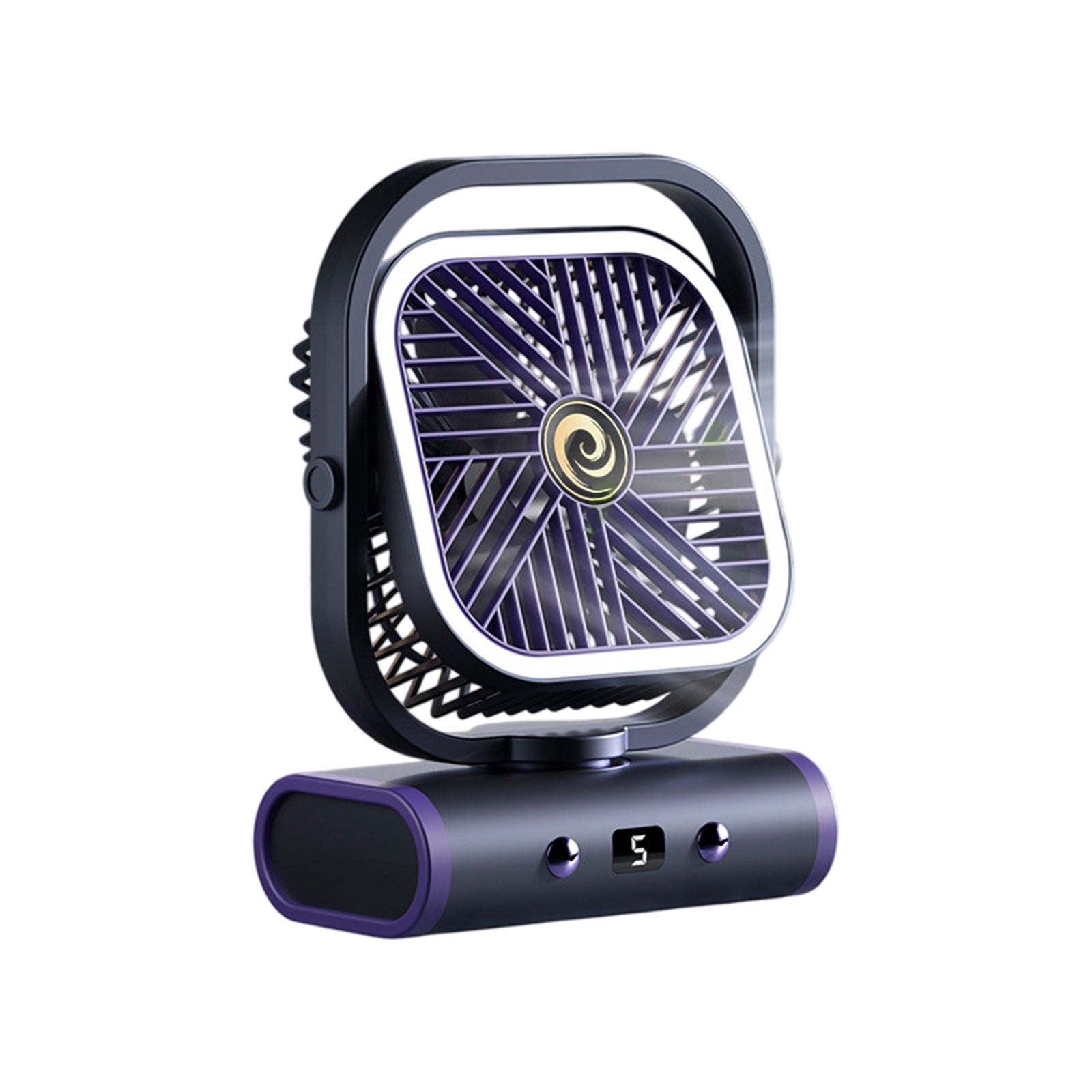 YFTDEY USB Digital Display Fan, Wall Mounted, 5 Speed Adjustable ...