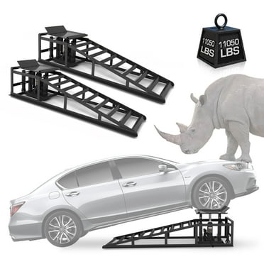STARK USA Low Profile Car Lift Service Ramp, Single Hydraulic Repair ...