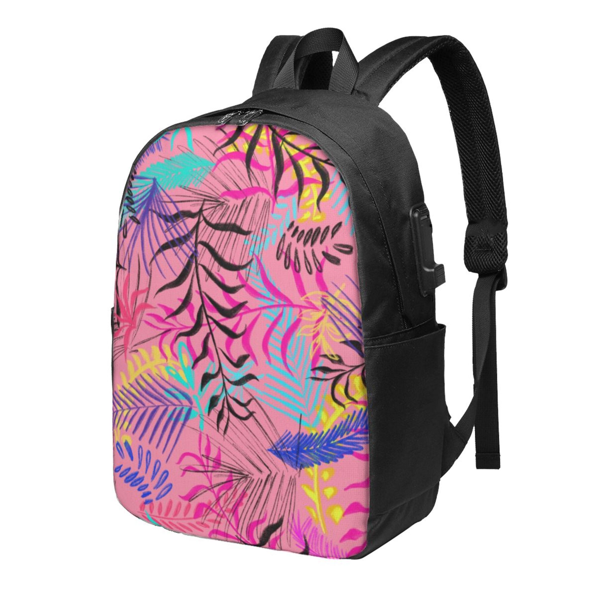 YFYANG 17" Laptop Backpack, Plant Coloured Drawing Fashion Travel Work ...